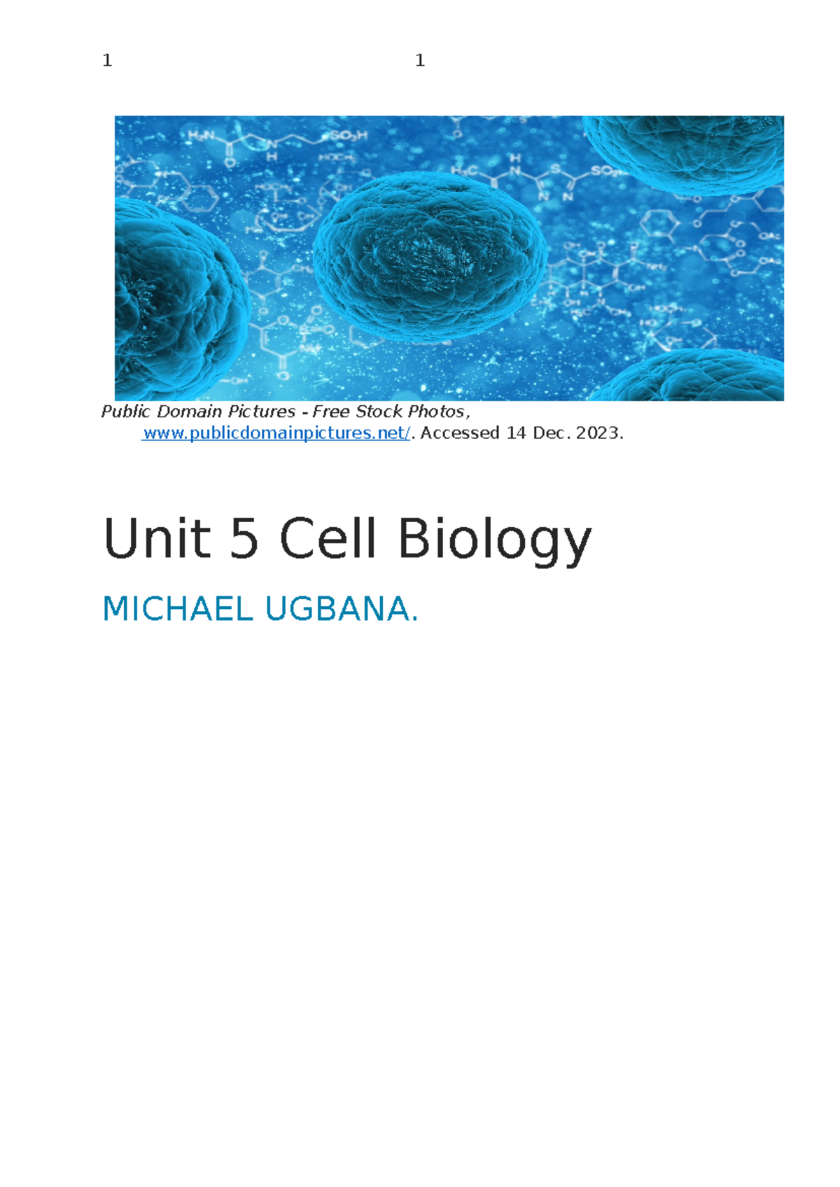 Unit 5 Cell Biology - draft - Public Domain Pictures - Free Stock ...