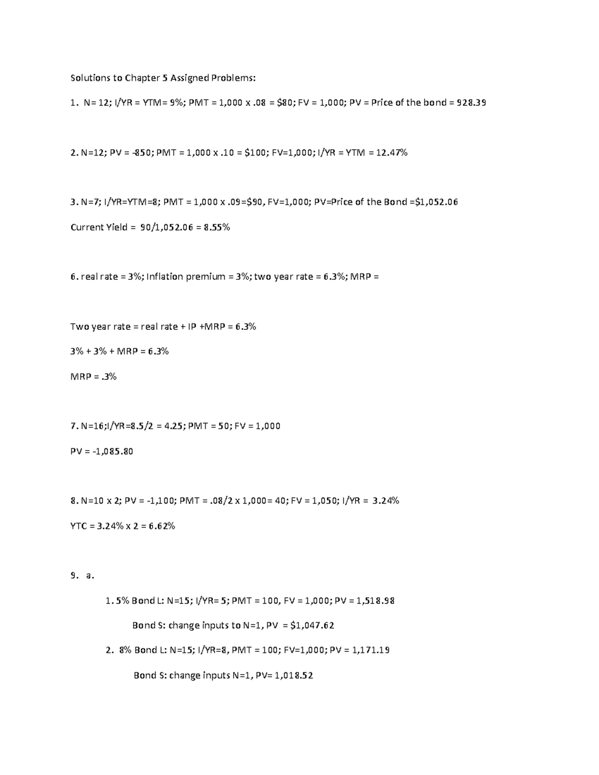 Solutions to Chapter 5 Assigned Problems - Solutions to Chapter 5 ...