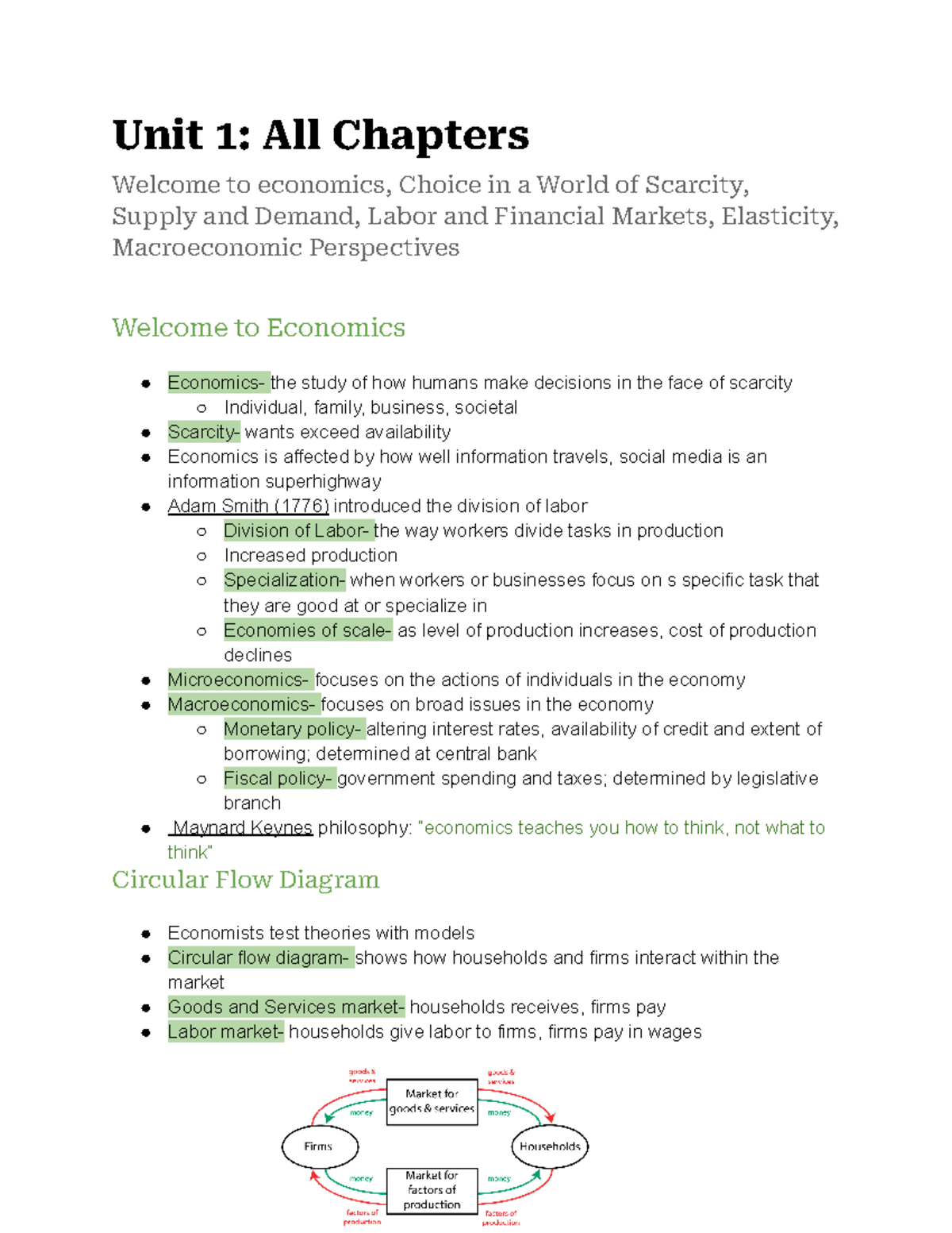 Unit 1: All Chapters - Unit 1: All Chapters Welcome to economics ...