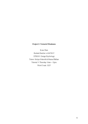 DTB205 A1 Script - PROJECT 1: STRANGELY FAMILAR MEGAN BAUER N TUTOR ...