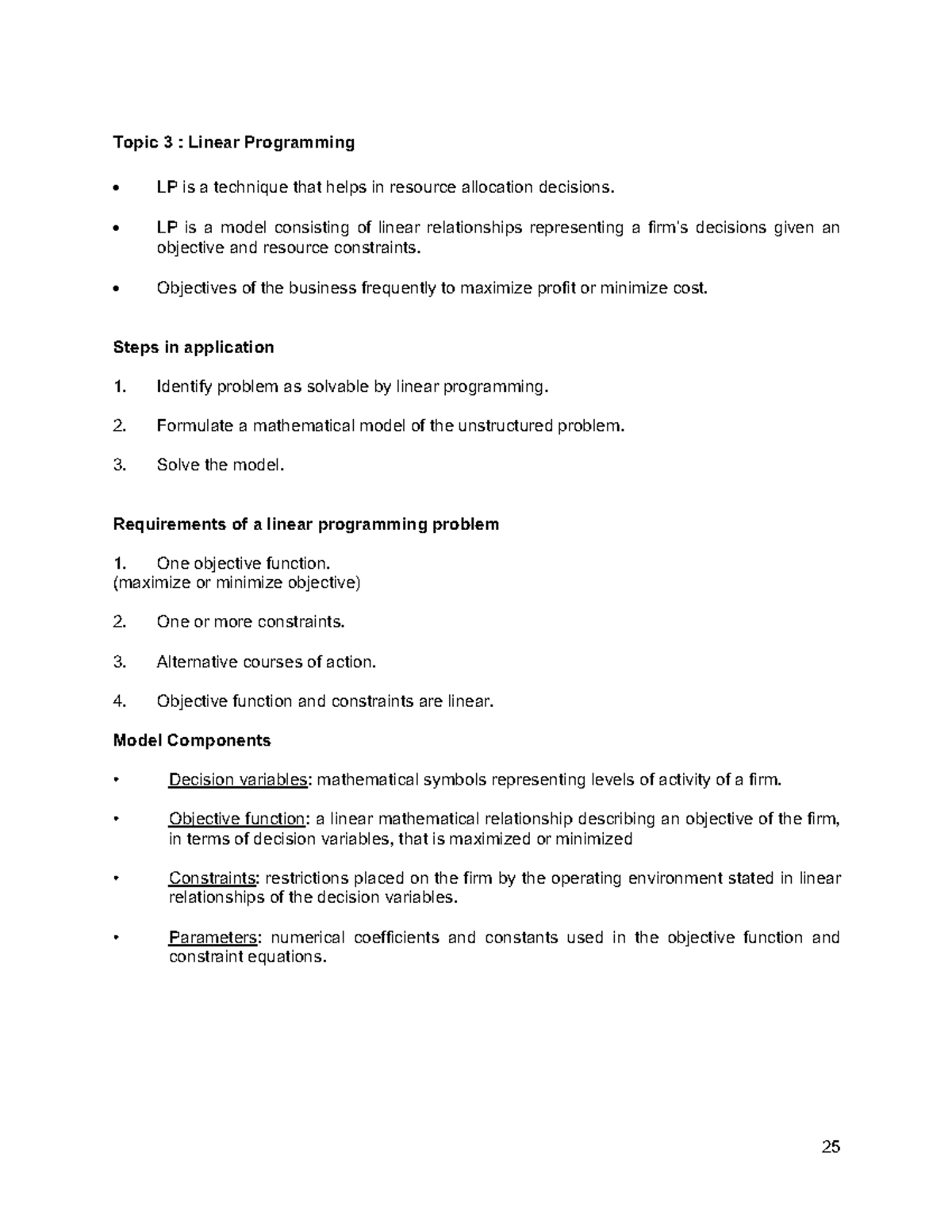 T3 Linear Programming (cj-zj)- Qmt437 - Uitm notes- Universiti ...