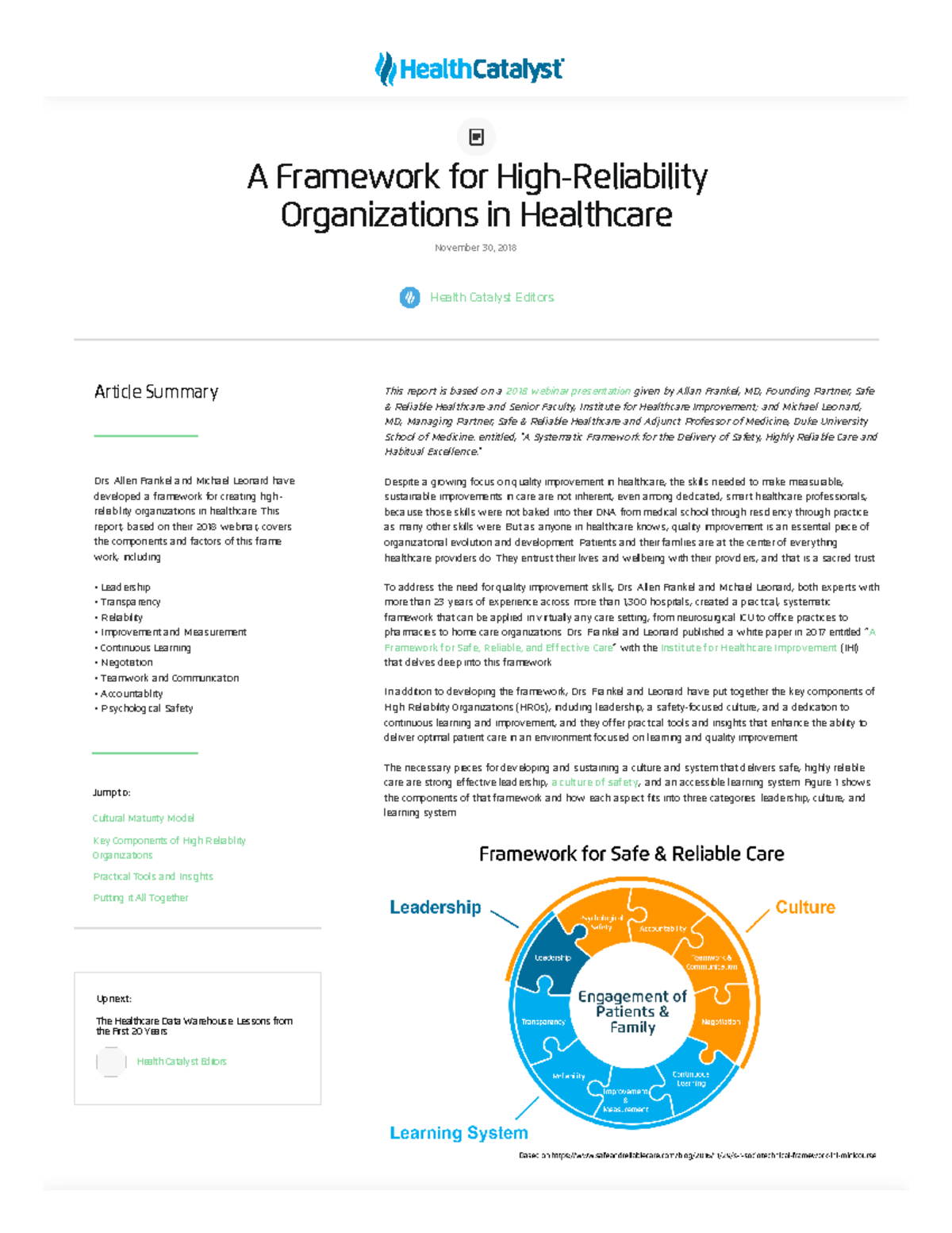 Www healthcatalyst com insights high reliability organizations in - A ...
