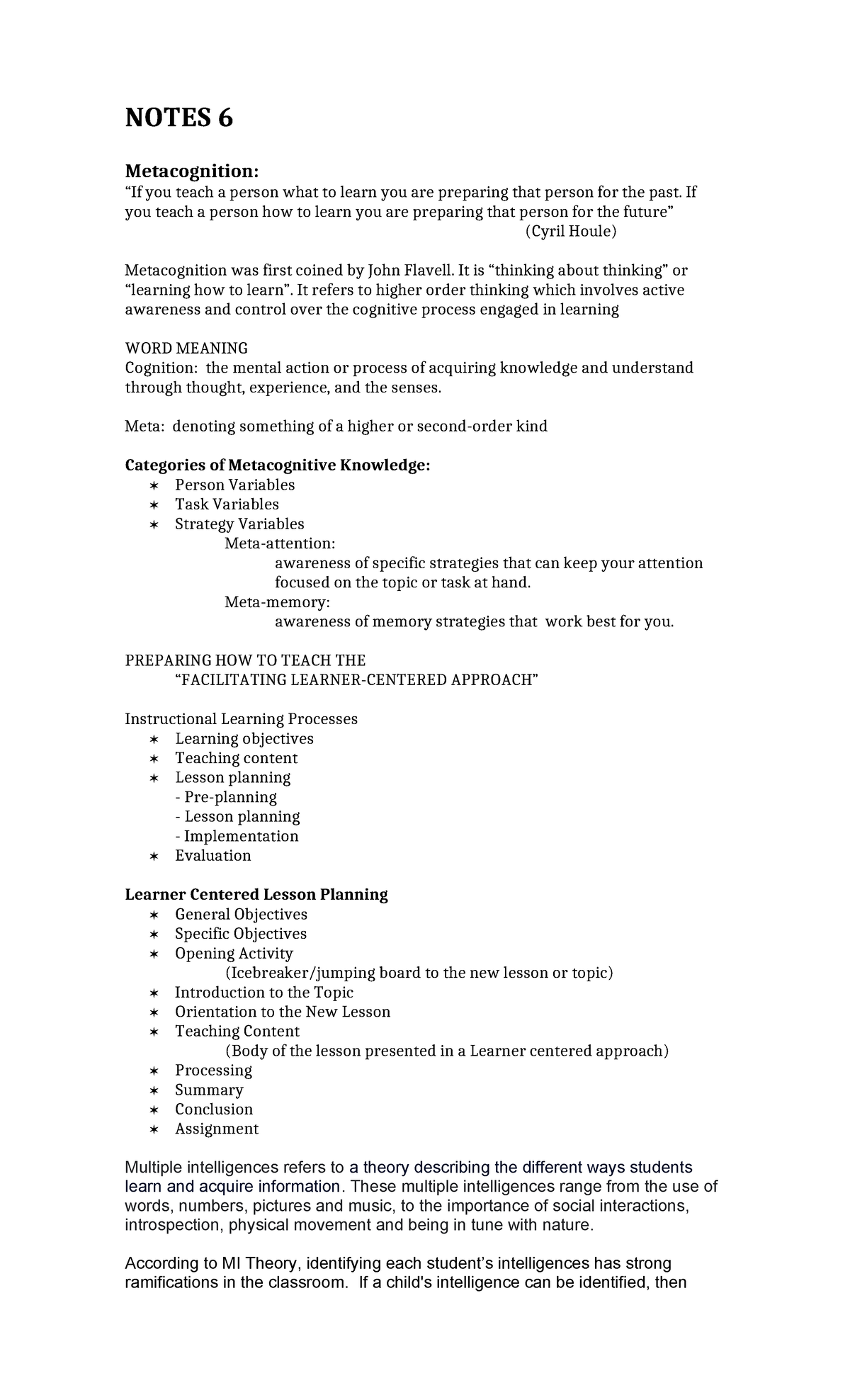 Notes 6 Educ 203 - This serves as a guide for being a future ...