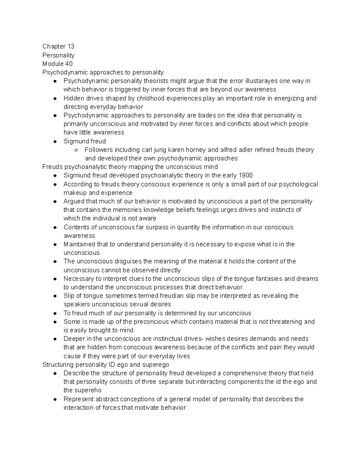 Section 9 chapter 13 - personality - Chapter 13 Personality Module 40 ...