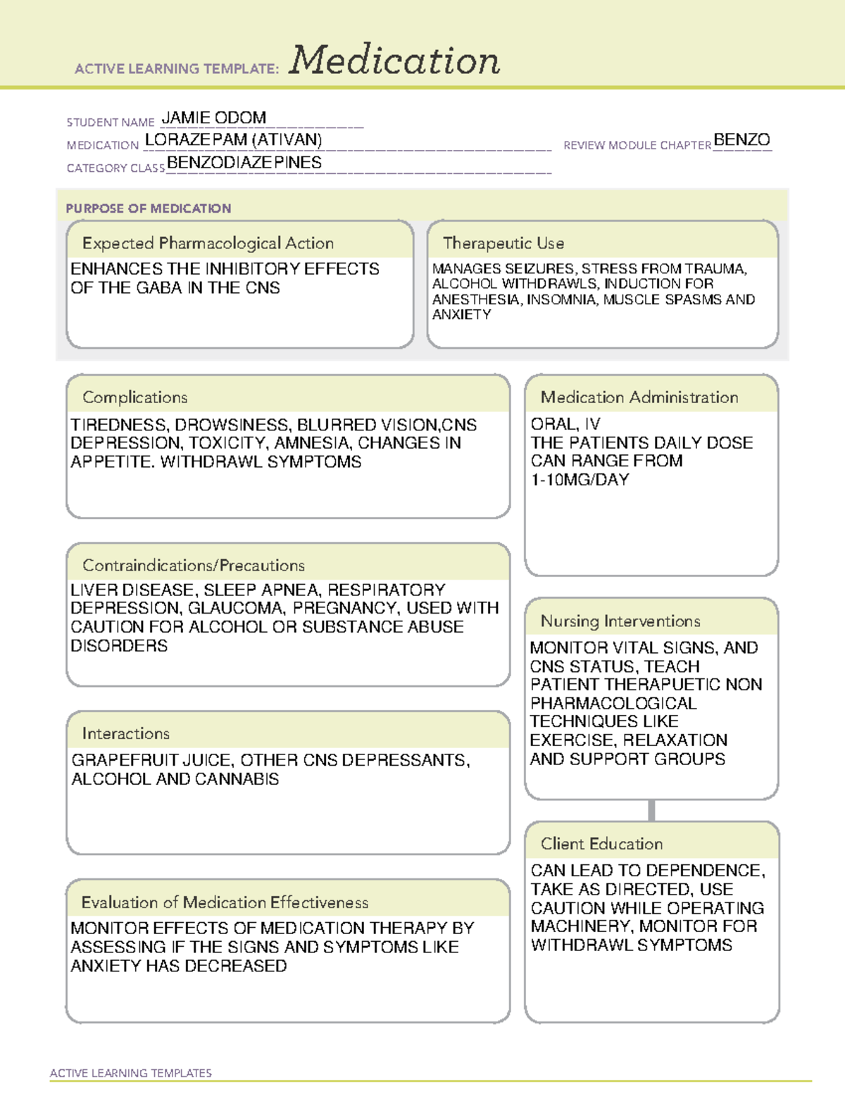 ALT medication Benso - VSIM - ACTIVE LEARNING TEMPLATES Medication ...