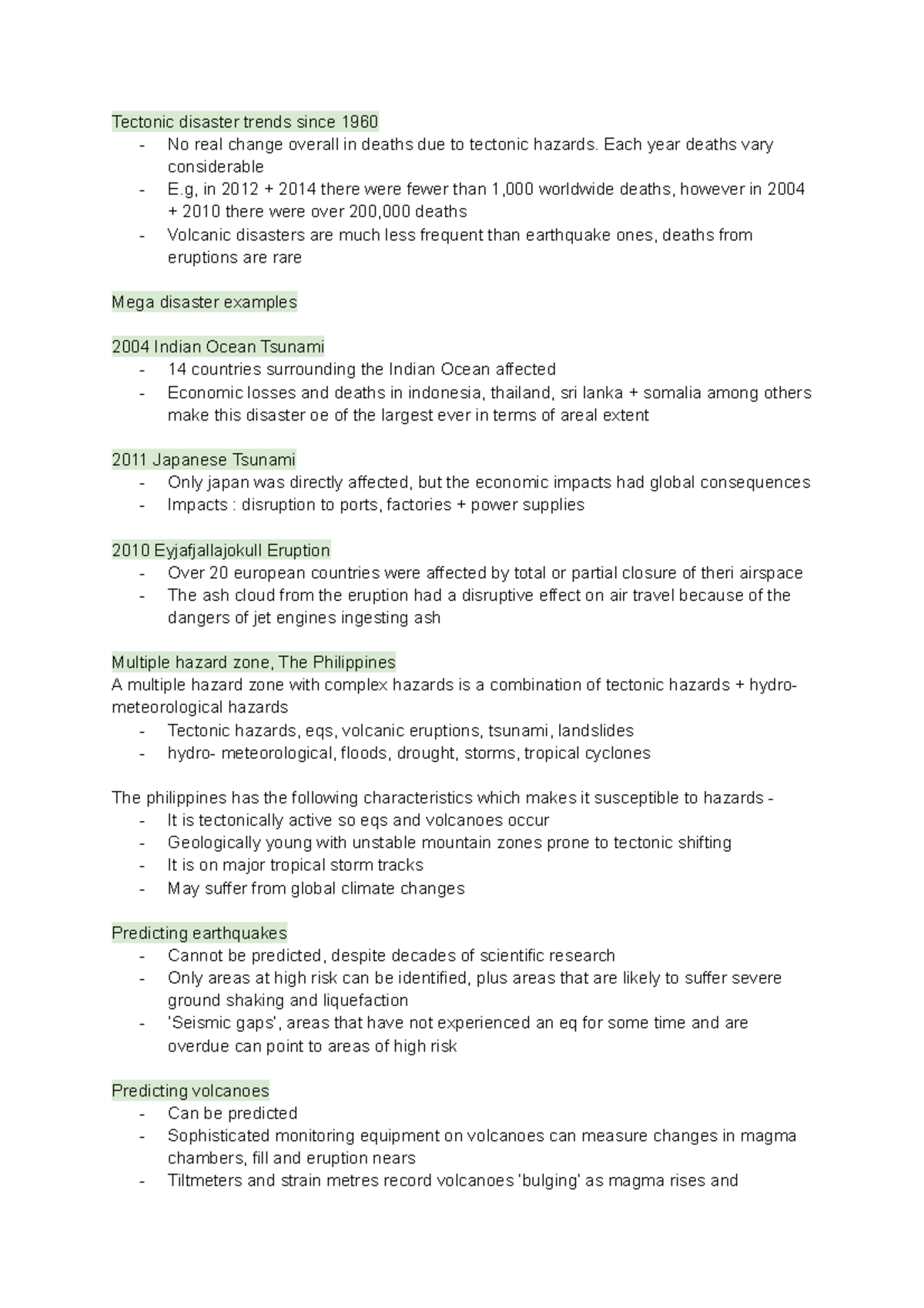 Tectonics EQ3 - notess - Tectonic disaster trends since 1960 - No real ...