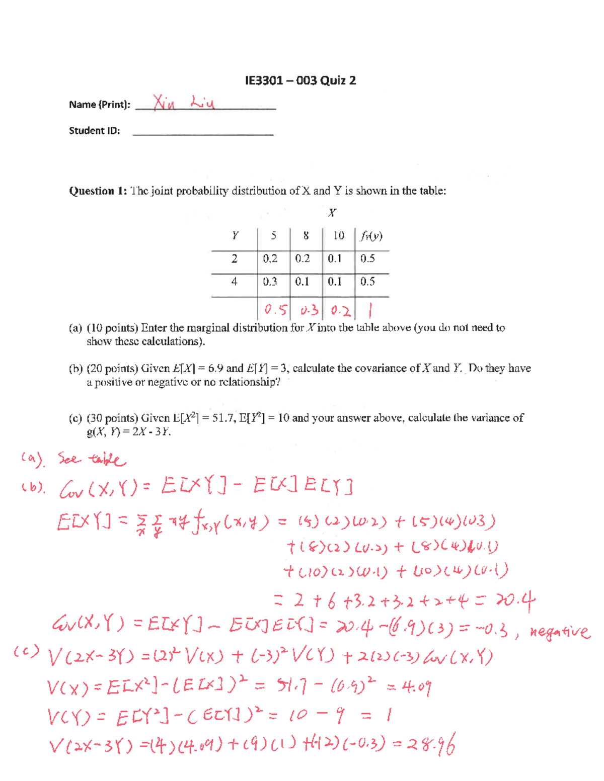 Quiz2 solution - IE 3301 - Studocu