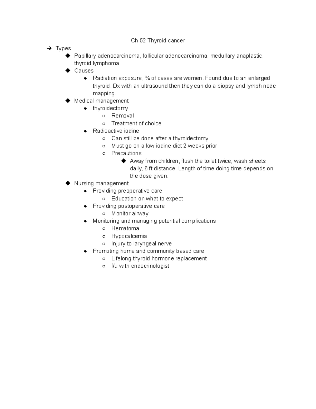 Ch 52 Thyroid cancer - Ch 52 Thyroid cancer Types Papillary ...