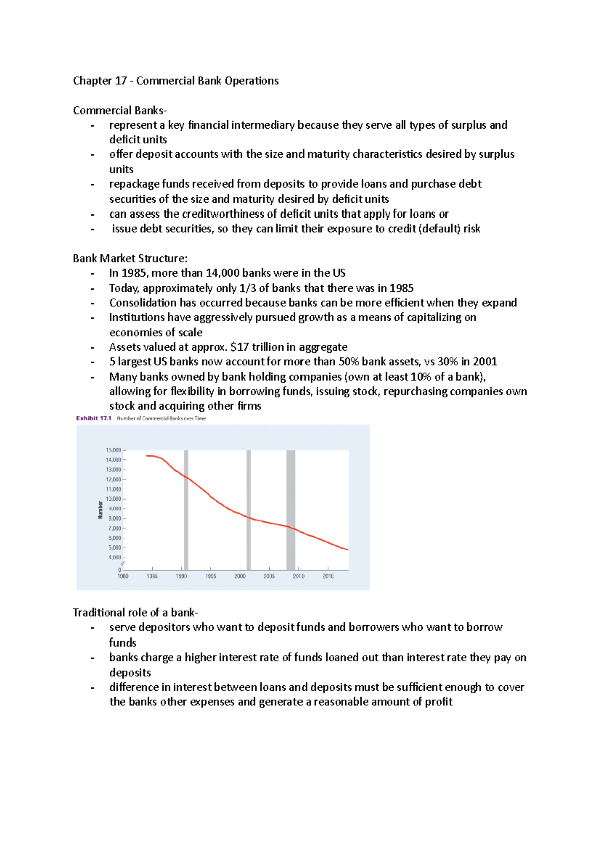 Chapter 17 - Commercial Bank Operations - Chapter 17 - Commercial Bank ...