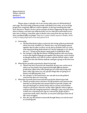 Theatre 3 - Professor sanctioned notes, tips, definitions, examples and ...