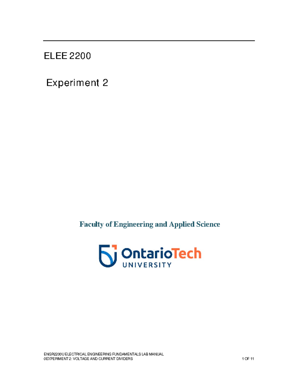 Lab 2. Sirc2010 - Lab Practical - ENGR2200U ELECTRICAL ENGINEERING ...