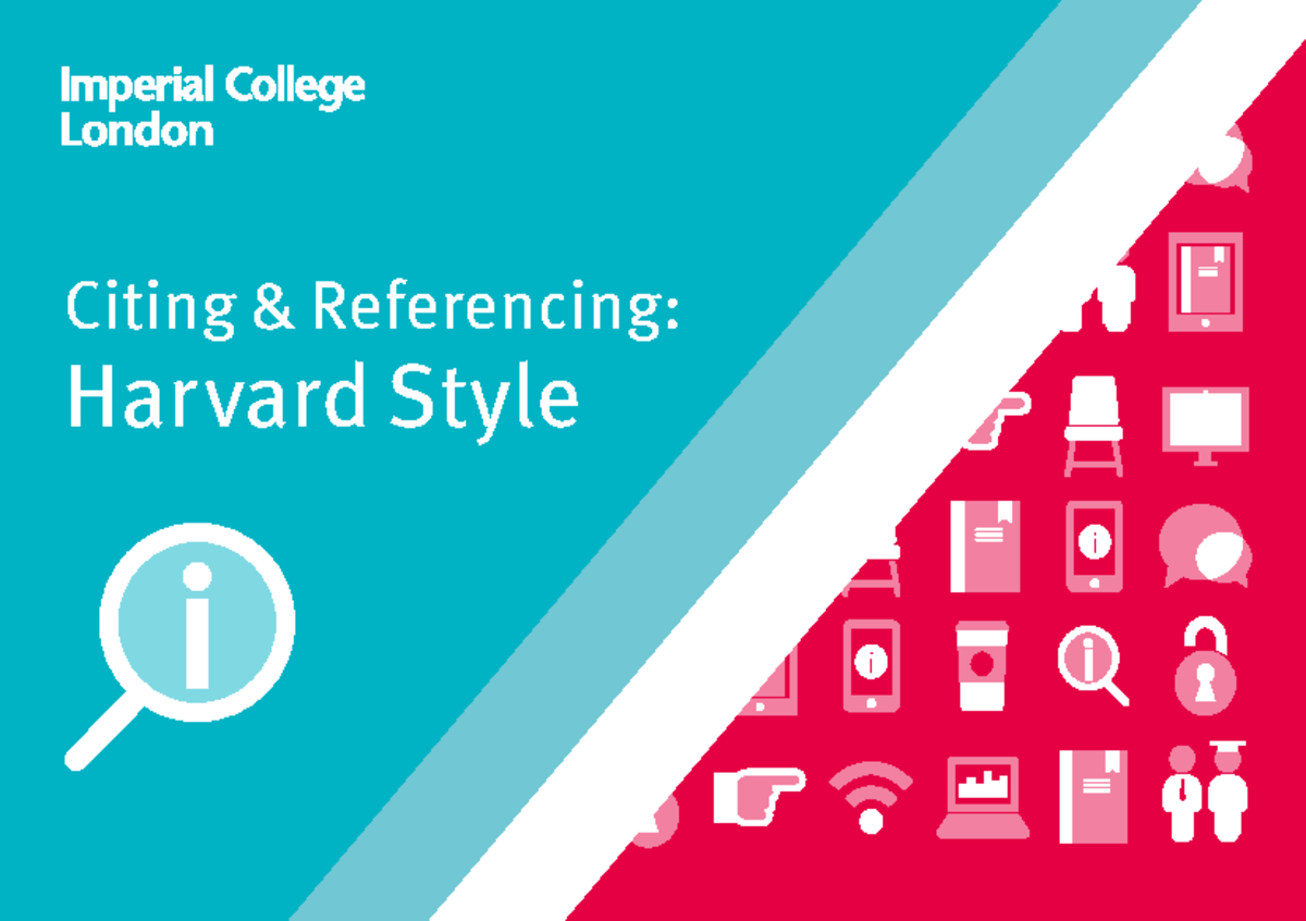 Harvard referencing guideline - Citing & Referencing: Harvard Style ...
