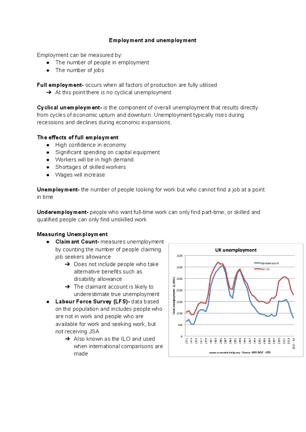 Employment and unemployment - Employment and unemployment Employment ...