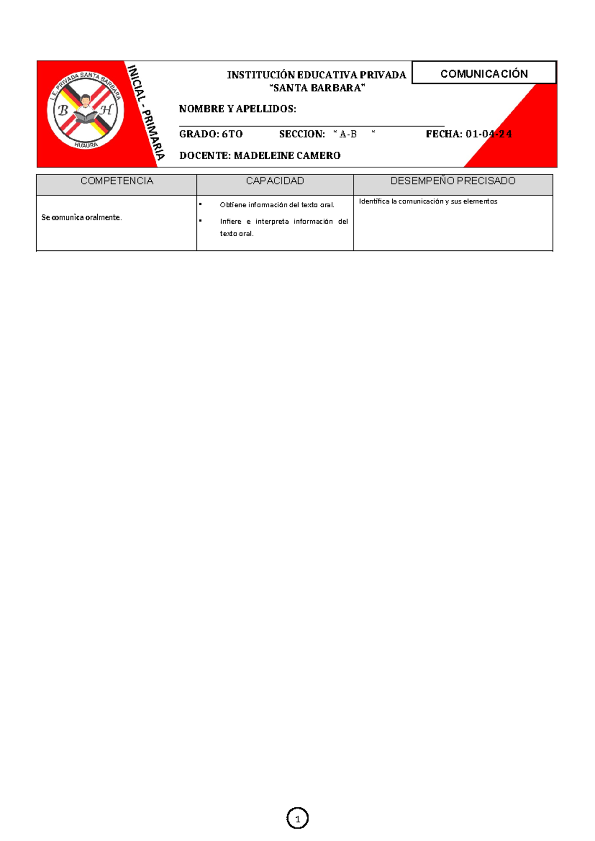 Formato Vertical - apuntes - Lengua y redaccion - 1 INSTITUCIÓN ...