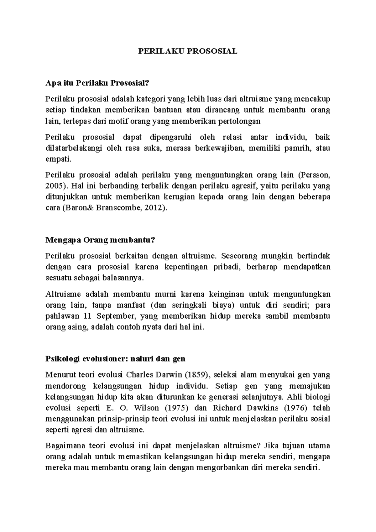 Perilaku Prososial - PERILAKU PROSOSIAL Apa itu Perilaku Prososial ...