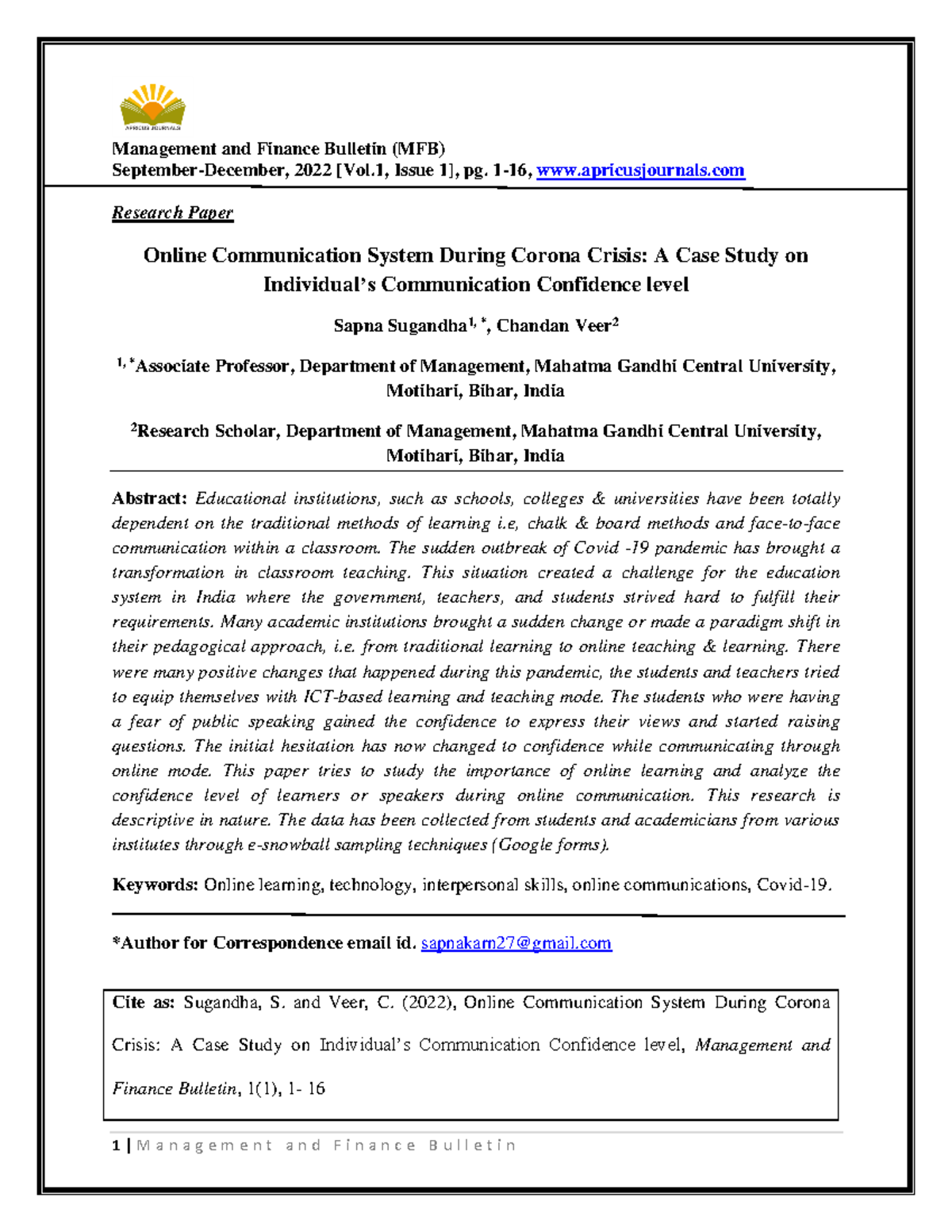 Research+Paper - Management and Finance Bulletin (MFB) September ...