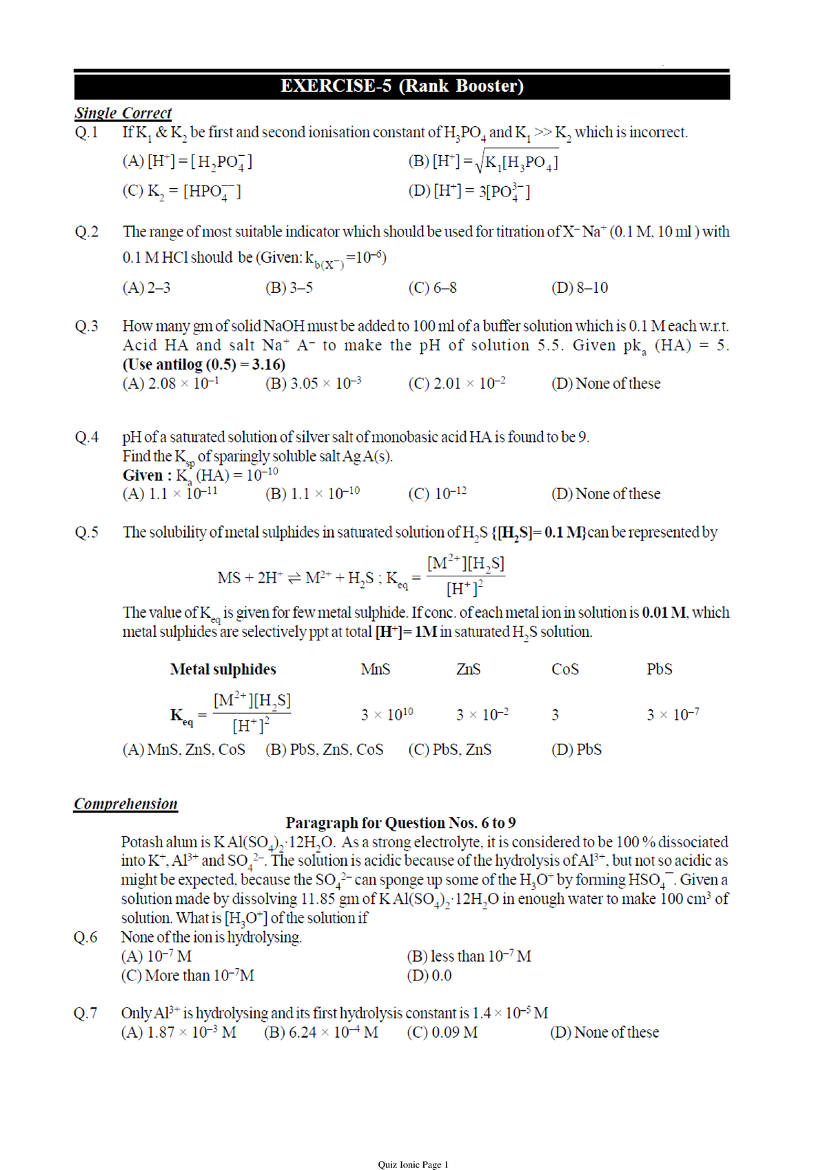 Quiz Ionic - Chemistry HL - Studocu