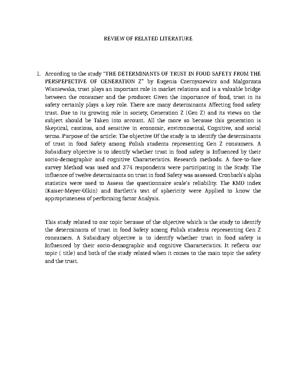 RRL SA SEARCHI HGY - REVIEW OF RELATED LITERATURE According to the ...