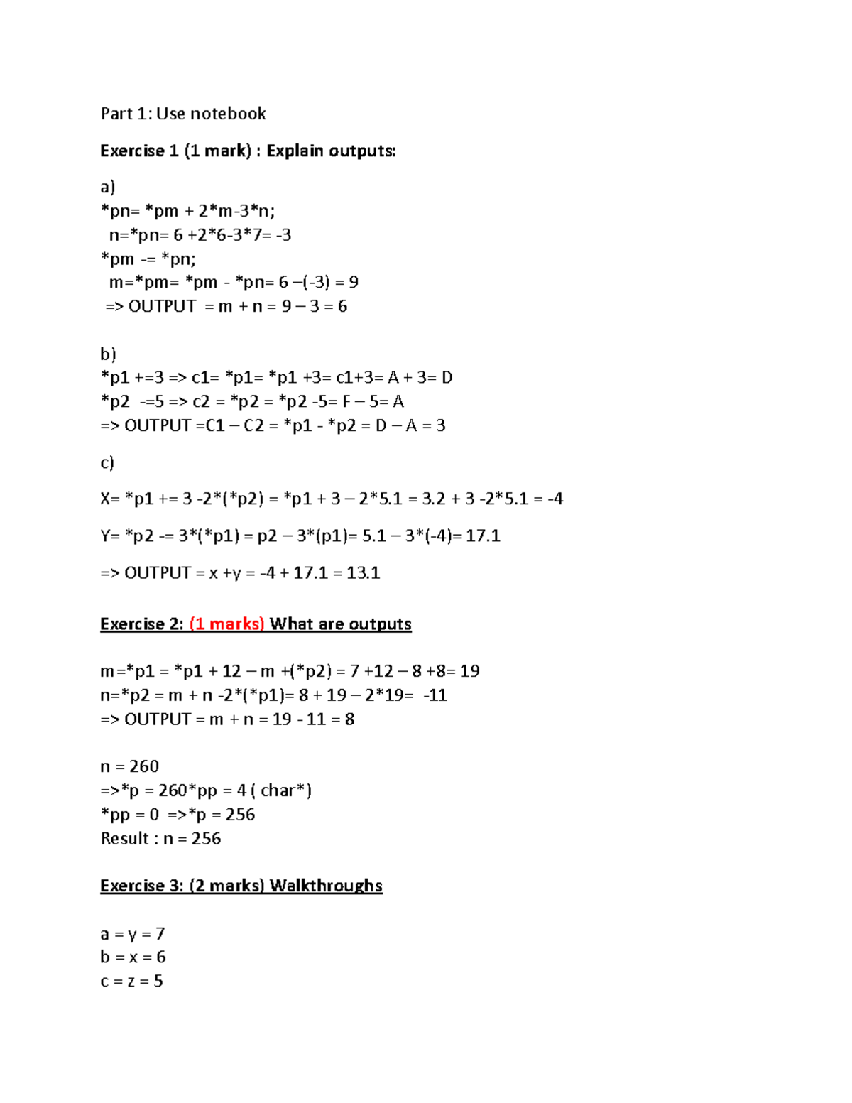Ws4 Part1 Prf192 Ws4 Part 1 Use Notebook Exercise 1 1 Mark Explain Outputs A Pn Pm 