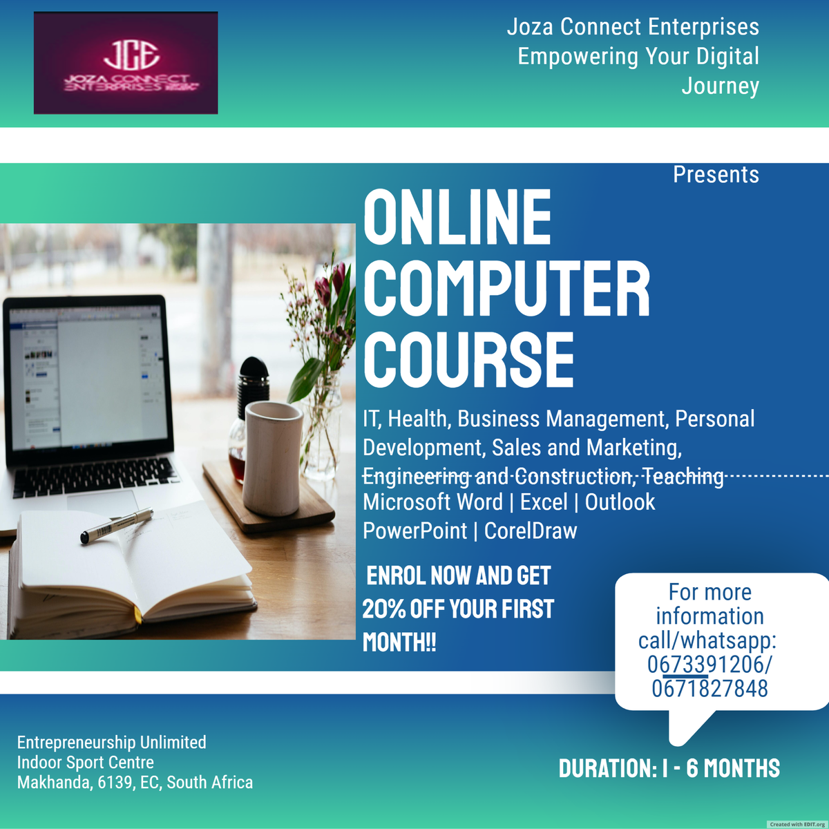 Jce flyer - new material - Joza Connect Enterprises JCE Empowering Your Digital Journey Presents ...