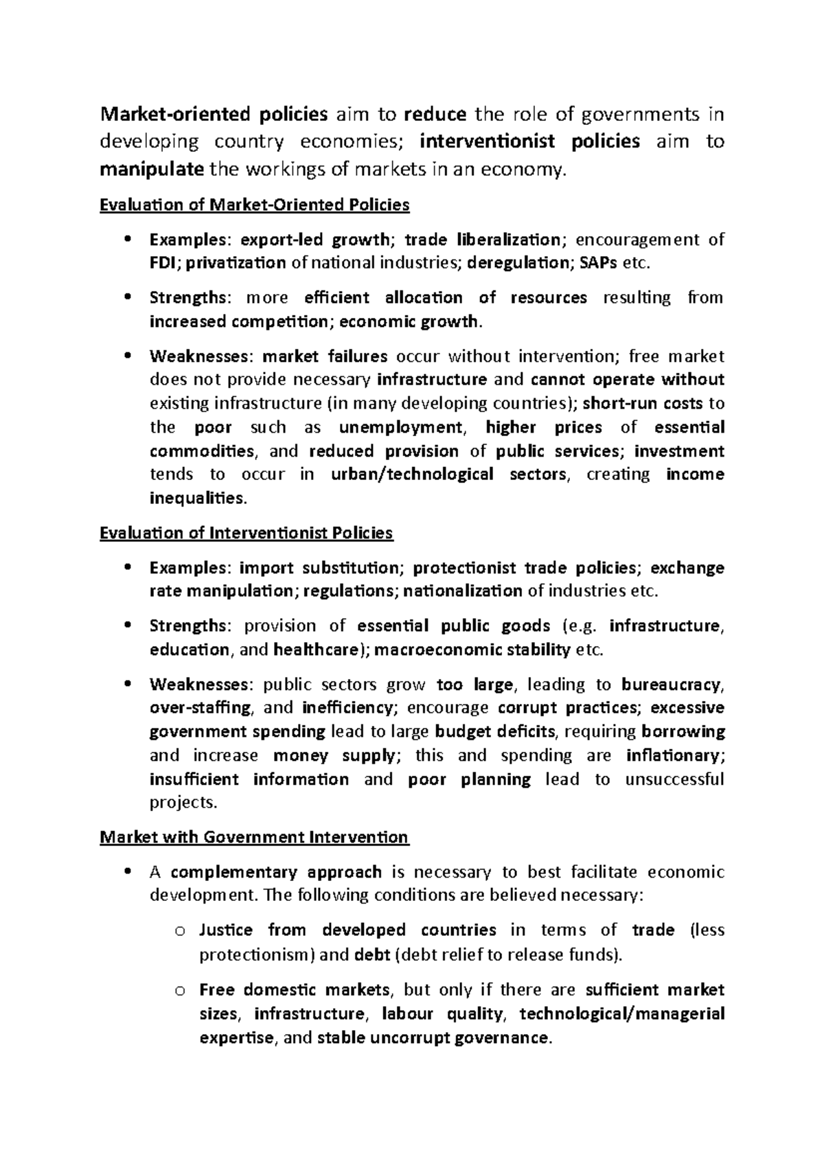 8. Balance Between Markets and Intervention - Market-oriented policies ...