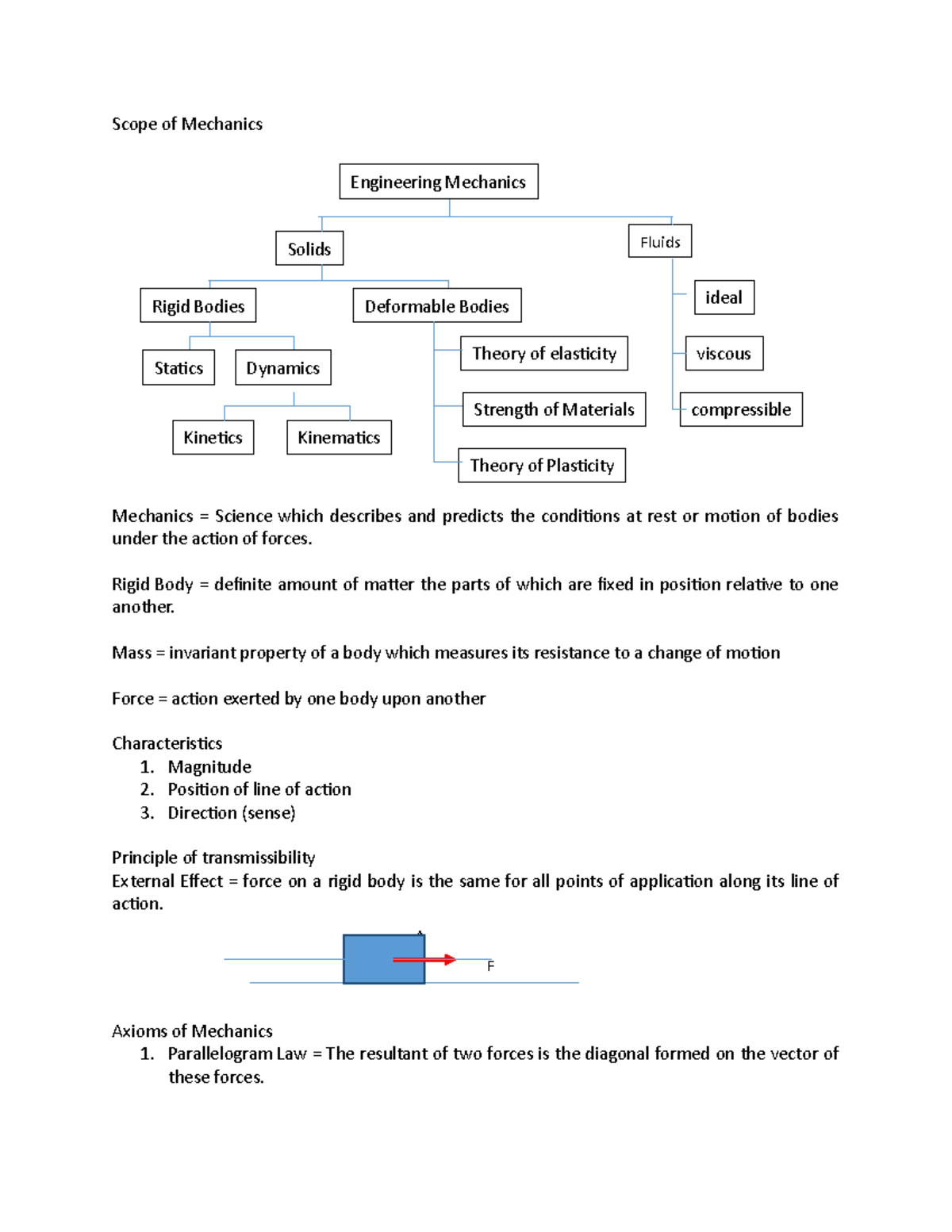 Lesson 1 Components - Prof. Leodines Tatu, Statics of Rigid Bodies ...