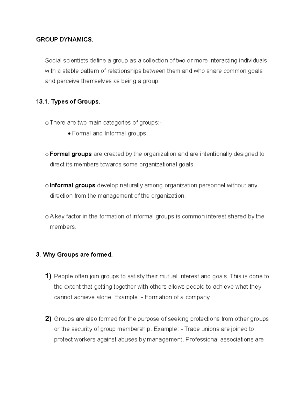 Group Dynamics (2) - notes given in class - GROUP DYNAMICS. Social ...