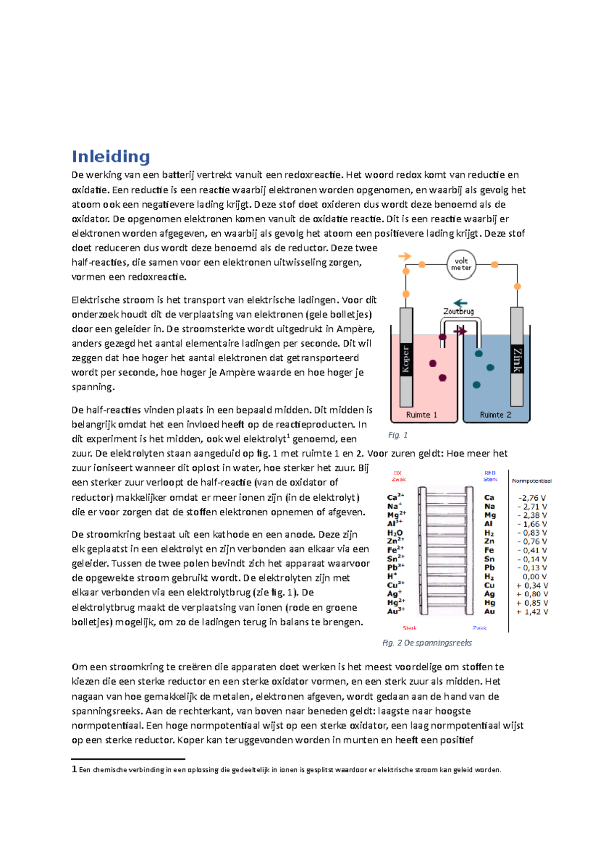 Chemie Fruitbatterij OVUR methode middelbaar! - Inleiding De werking ...