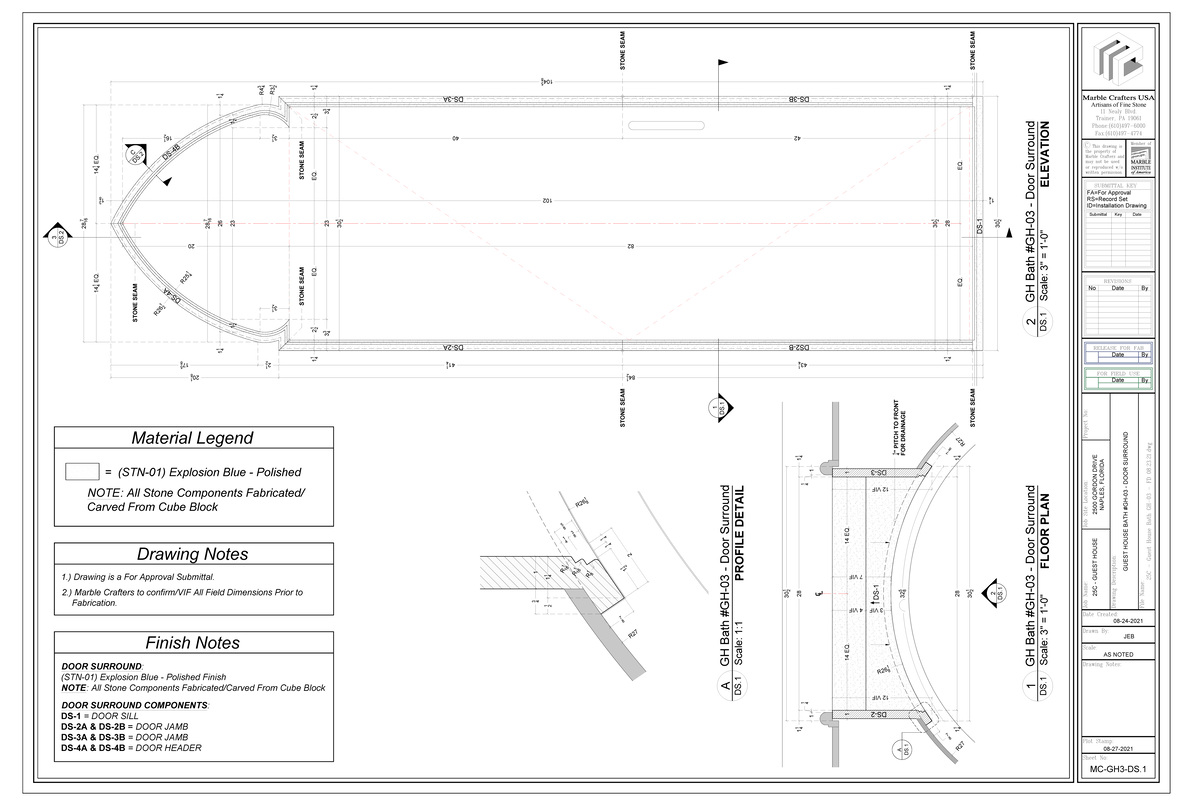 08.27.21 25C Guest House Bath GH-03 - MC-GH3-DS Door Surround - 83 41 ...