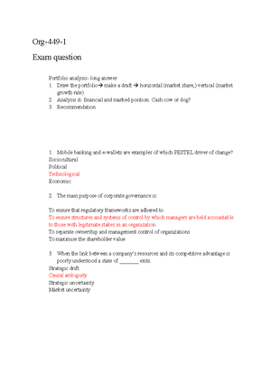 Lecture 1 Strategy - Lecture 1 Strategy: What is strategy? Strategy is ...