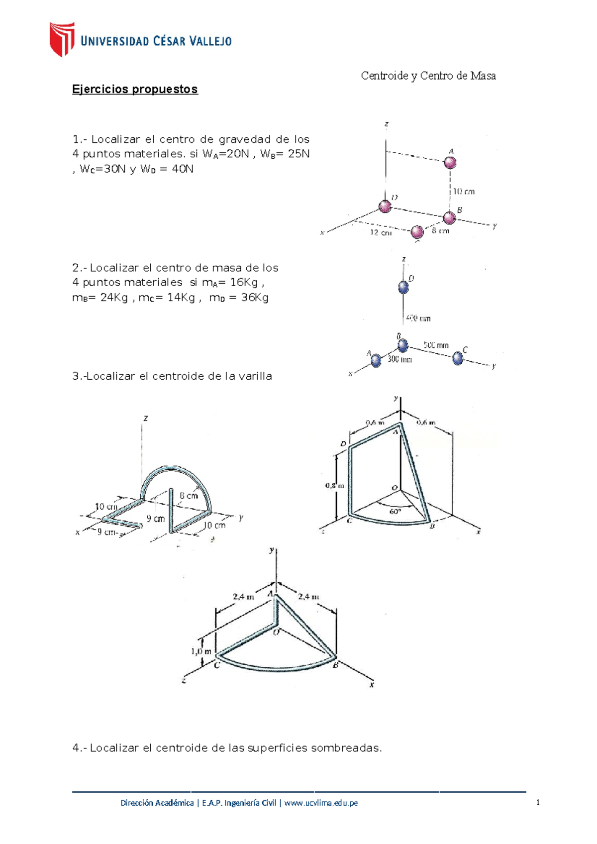 Ejercicios centroide (3) - Centroide y Centro de Masa Ejercicios ...