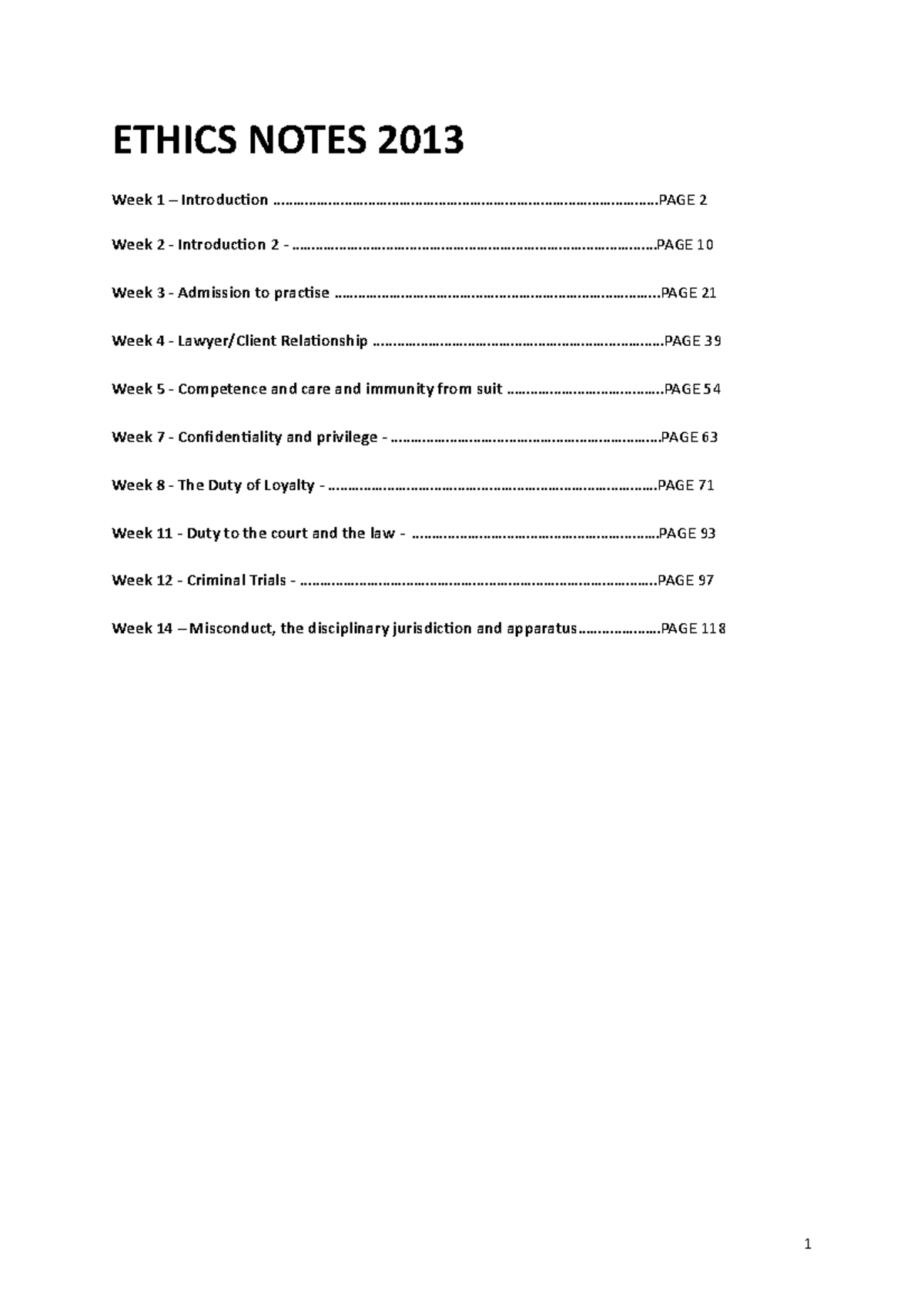 Ethics- Notes Full - Summary Professional Responsibility and Legal ...