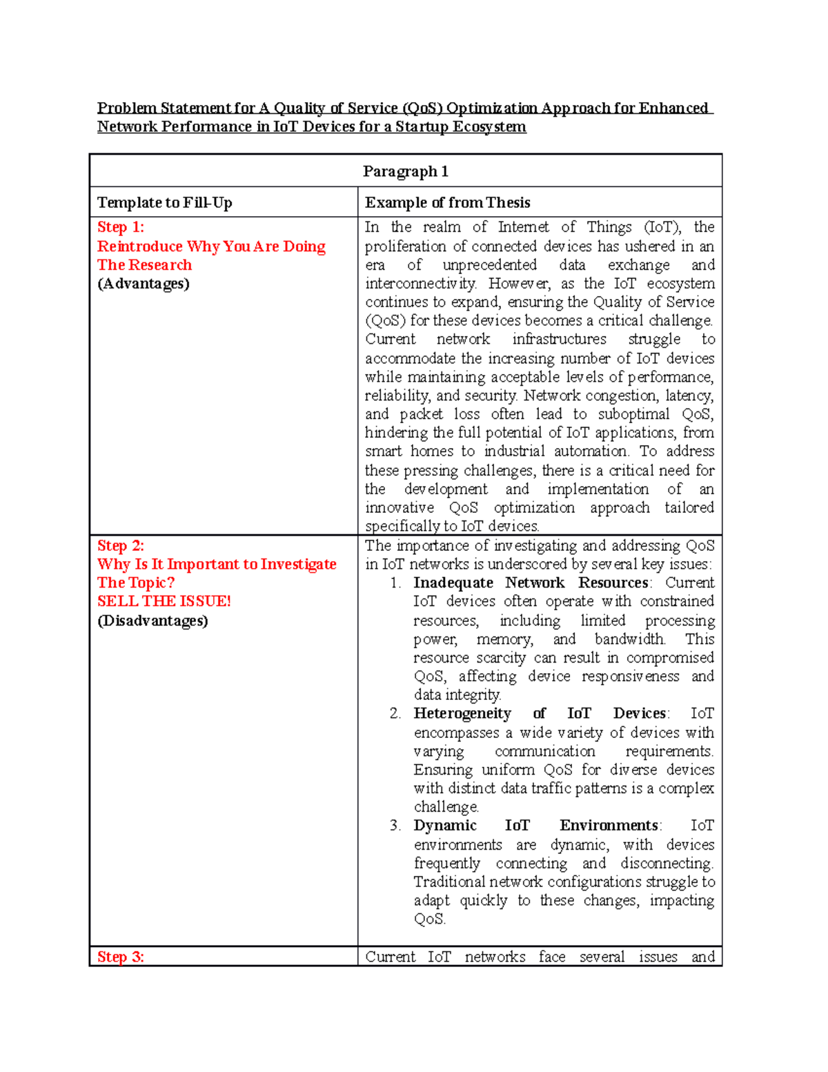 FYP1 Problem Statment - fyp project - Problem Statement for A Quality ...
