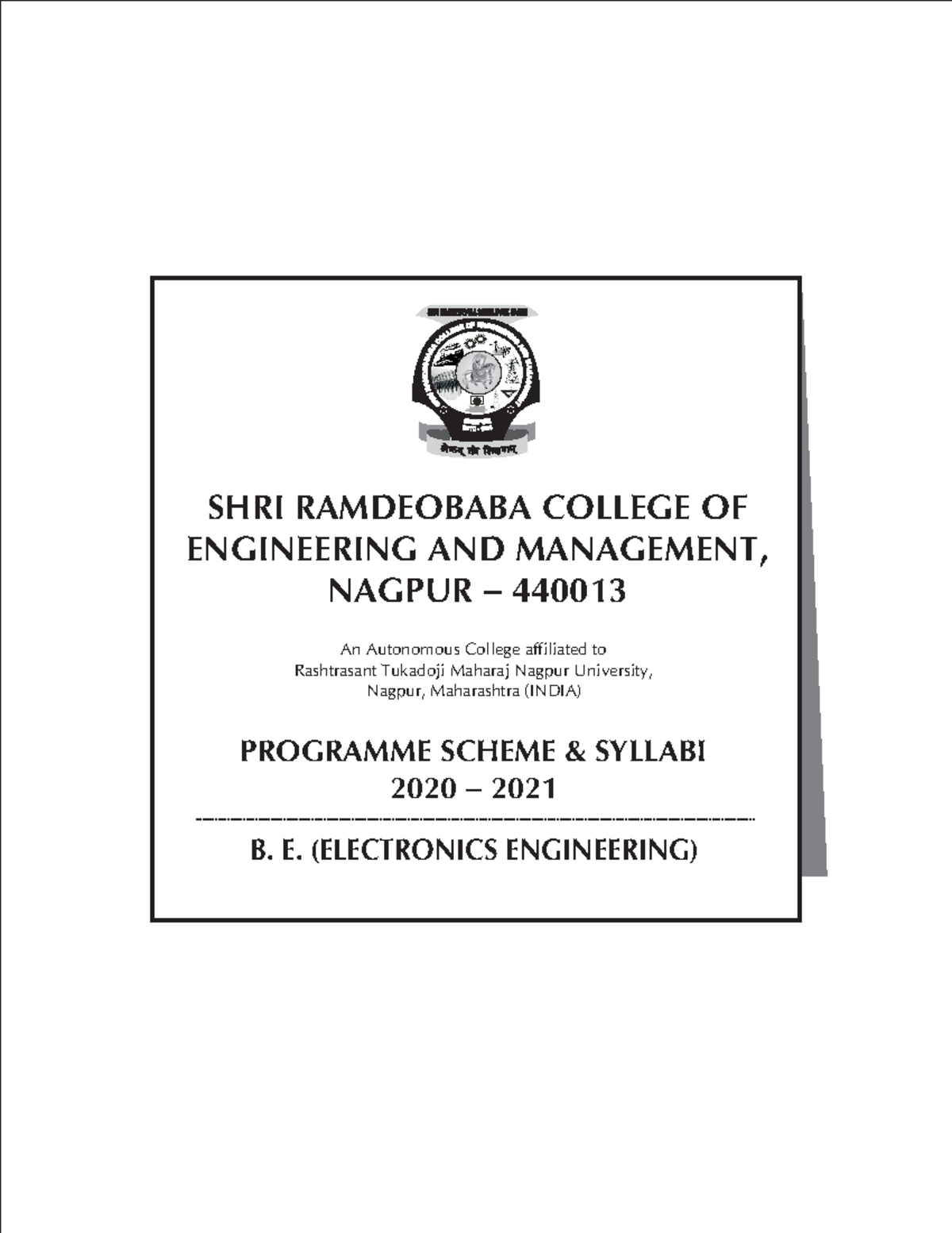 BE EN 2020-21 - SHRI RAMDEOBABA COLLEGE OF ENGINEERING AND MANAGEMENT ...