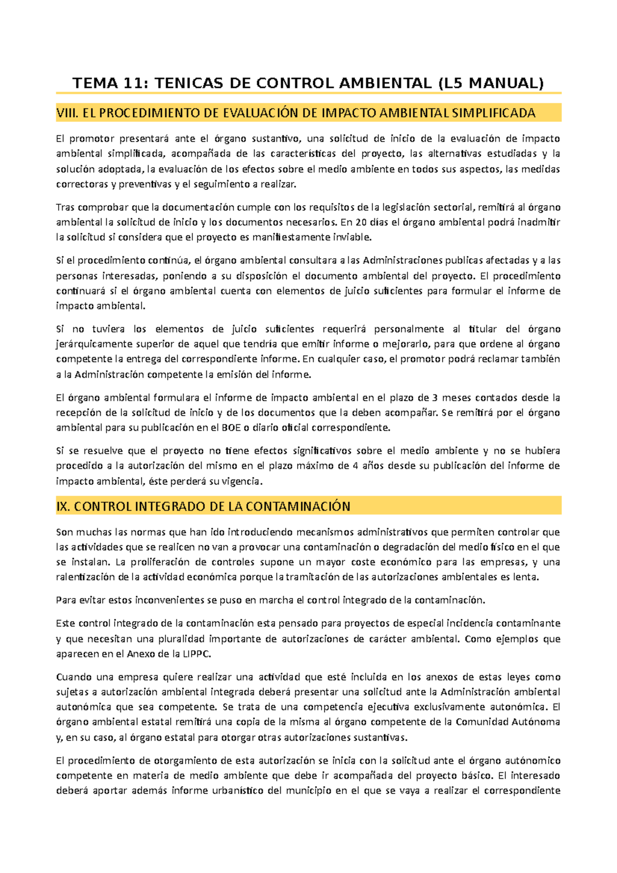 2ª Parte TEMA 11 (L5 Manual)- Admin III - TEMA 11: TENICAS DE CONTROL AMBIENTAL (L5 MANUAL) VIII ...