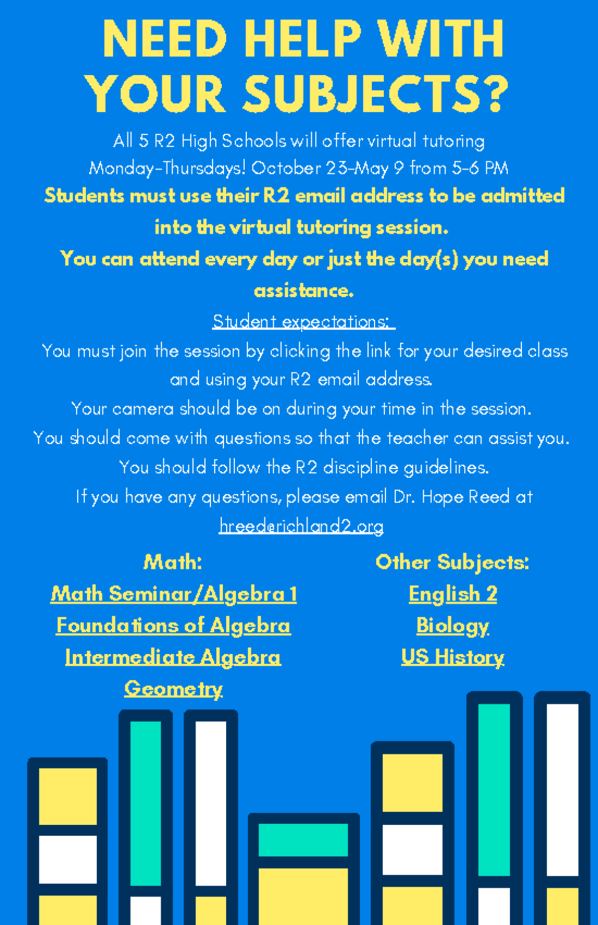 Extended Day Tutoring Flyer with Links - All 5 R2 High Schools will ...
