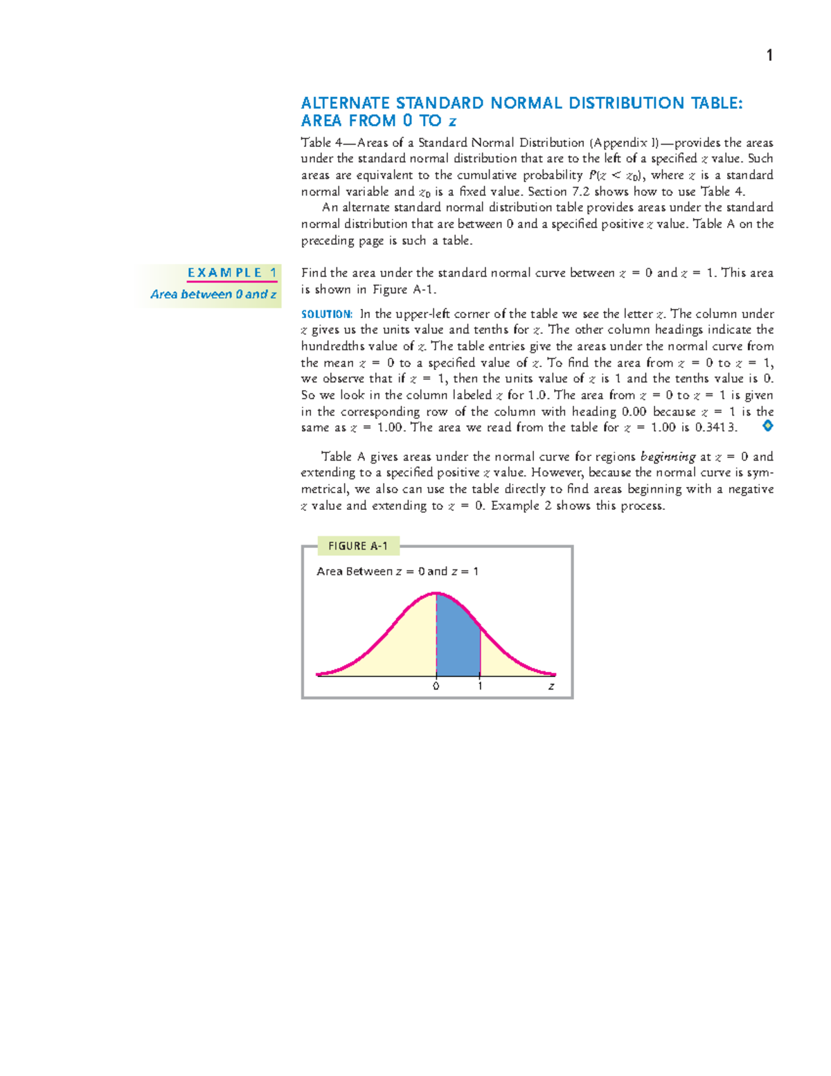 Normal table 0 to z - ALTERNATE STANDARD NORMAL DISTRIBUTION TABLE ...