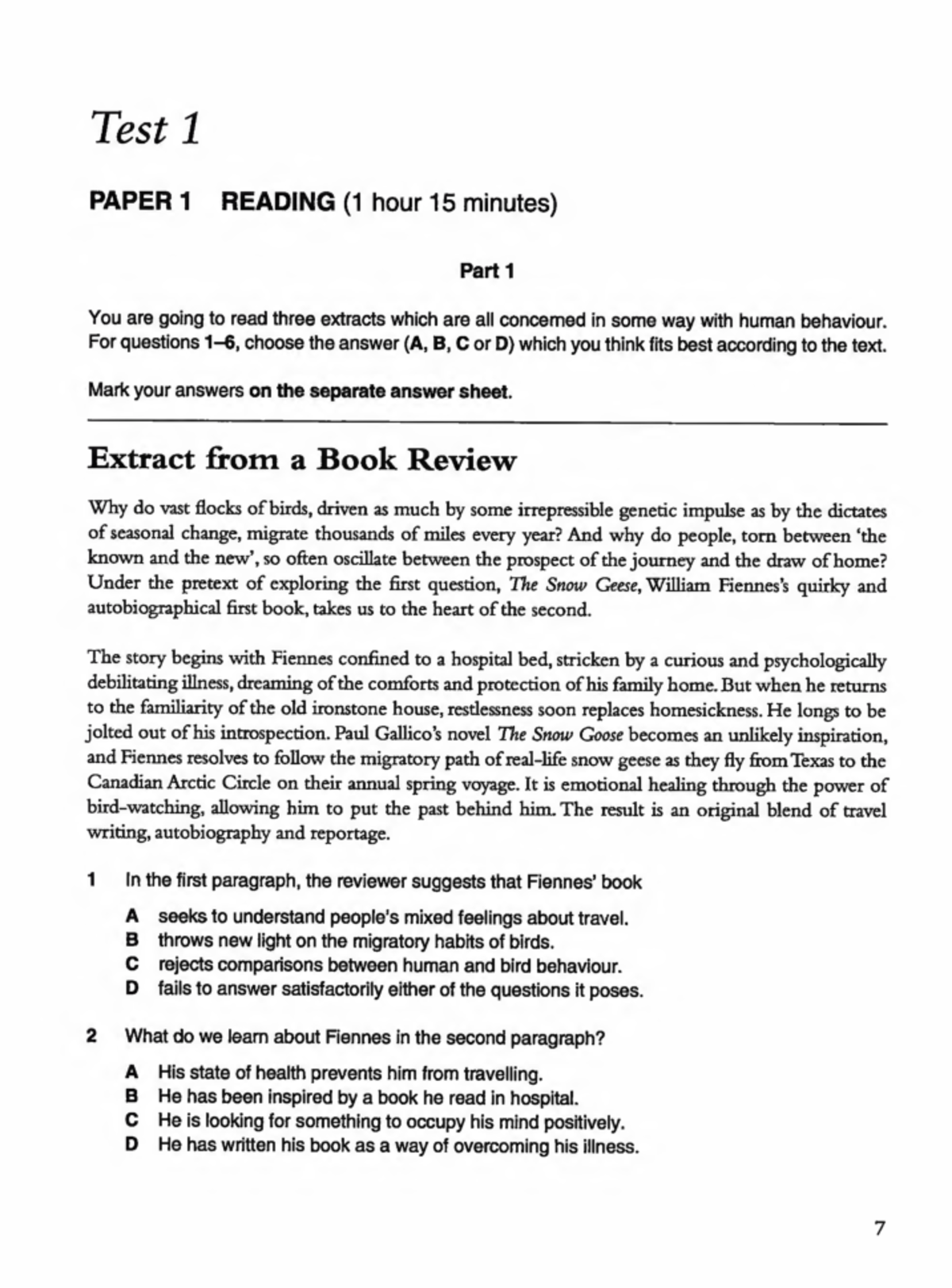 Test Pack 2 - Use for practicing. - Reading 2 - Studocu