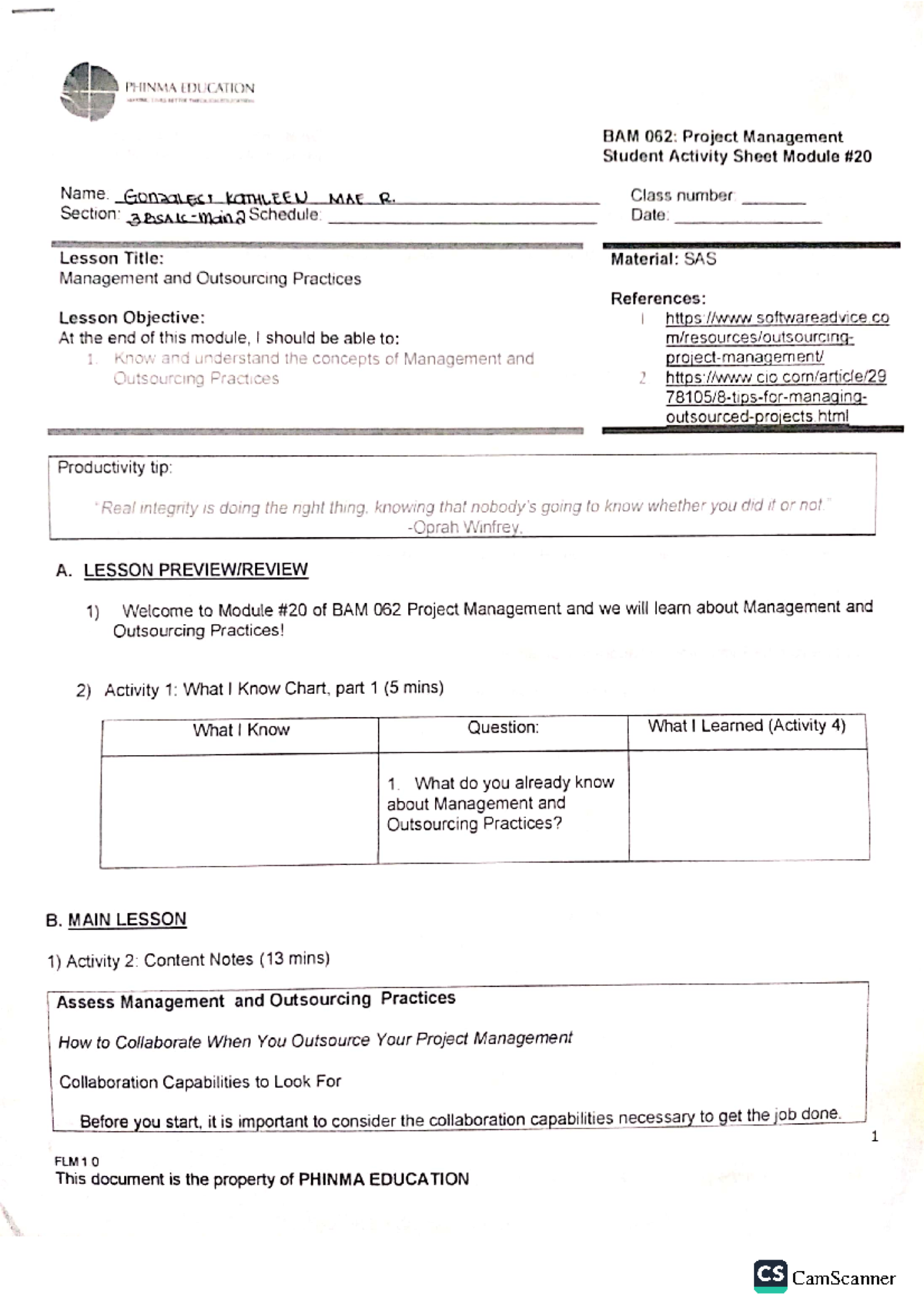 BAM 062 SAS 20 - none - Accounting - Studocu