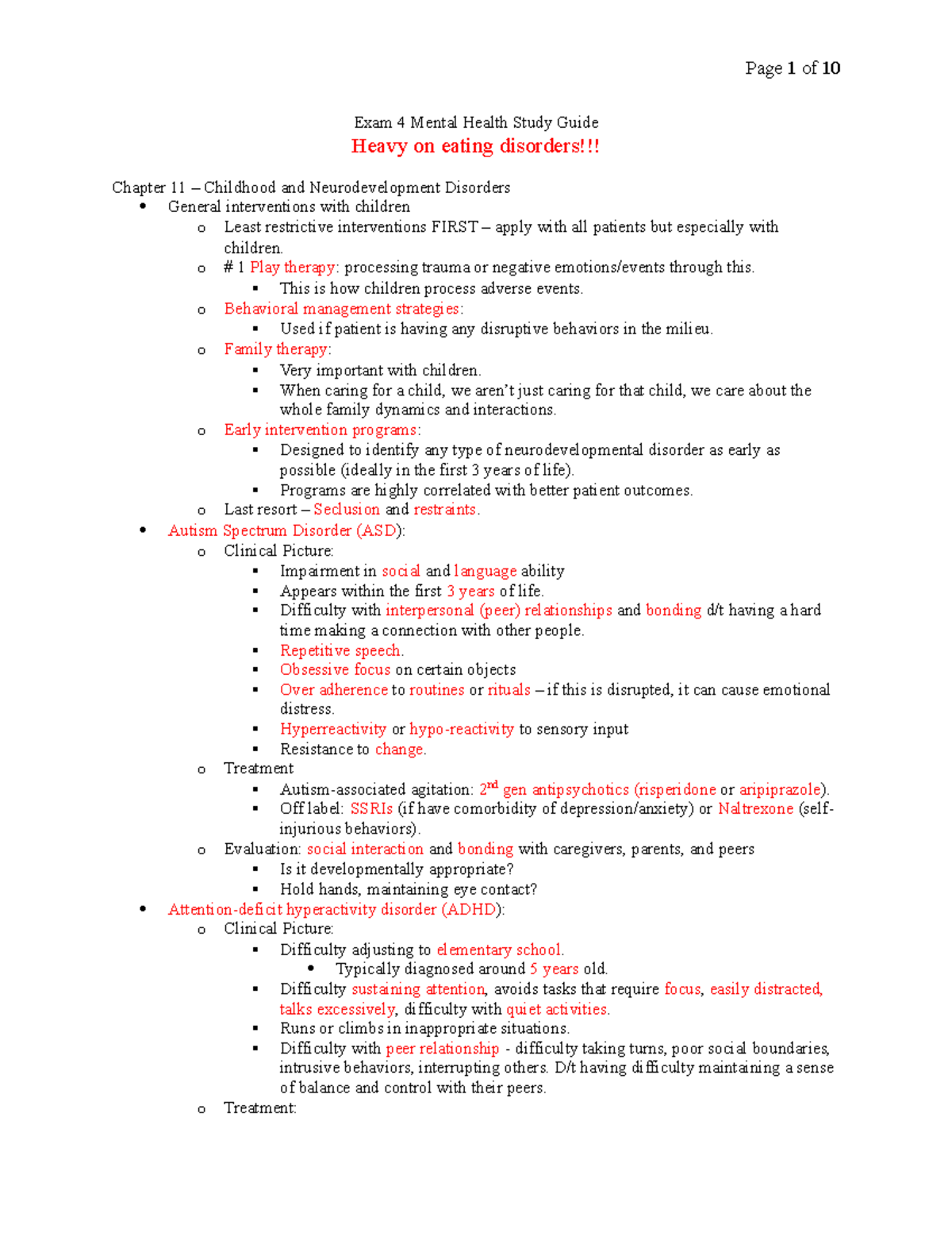 Exam 4 Mental Health Study Guide Answers - Exam 4 Mental Health Study ...
