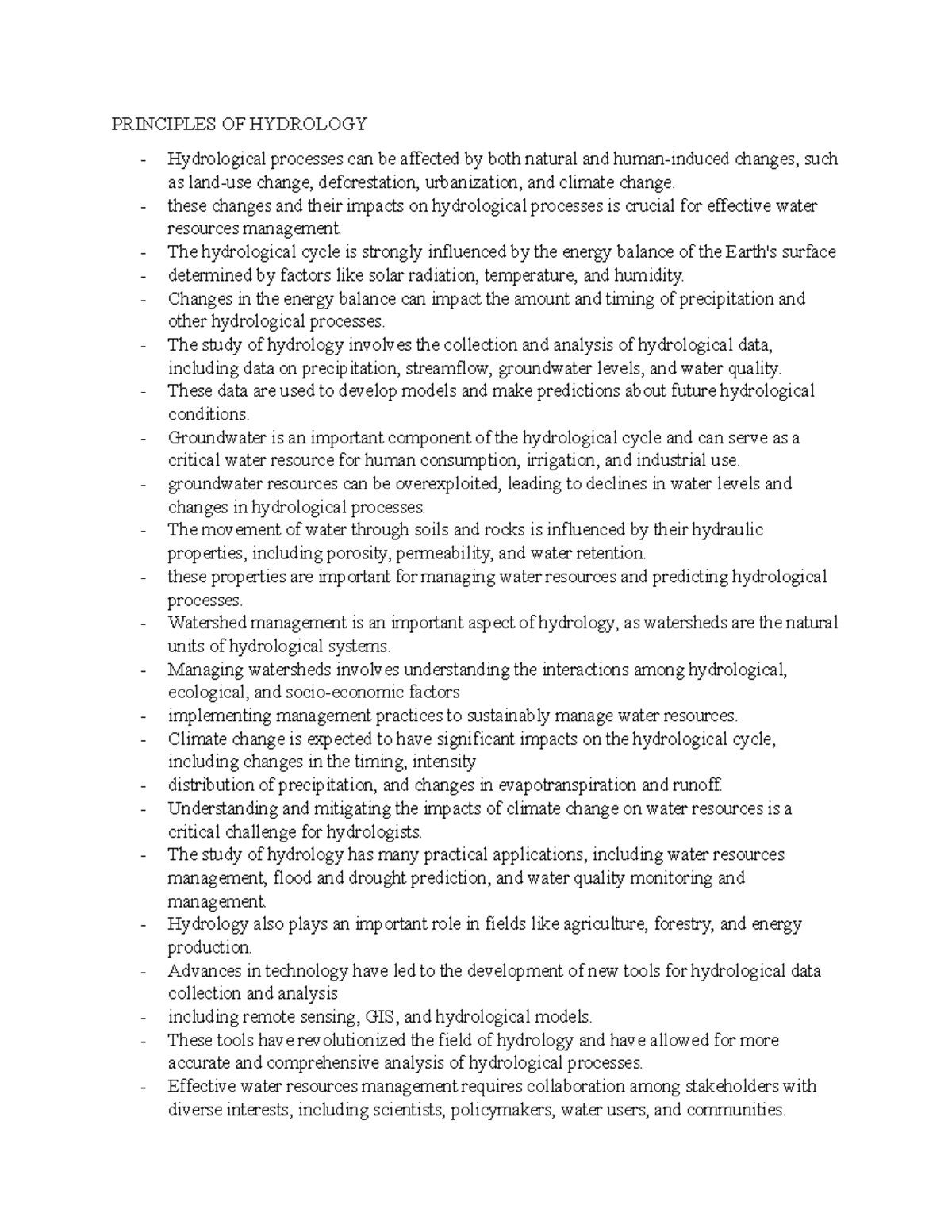 Principles OF Hydrology Notes 2 - PRINCIPLES OF HYDROLOGY Hydrological ...