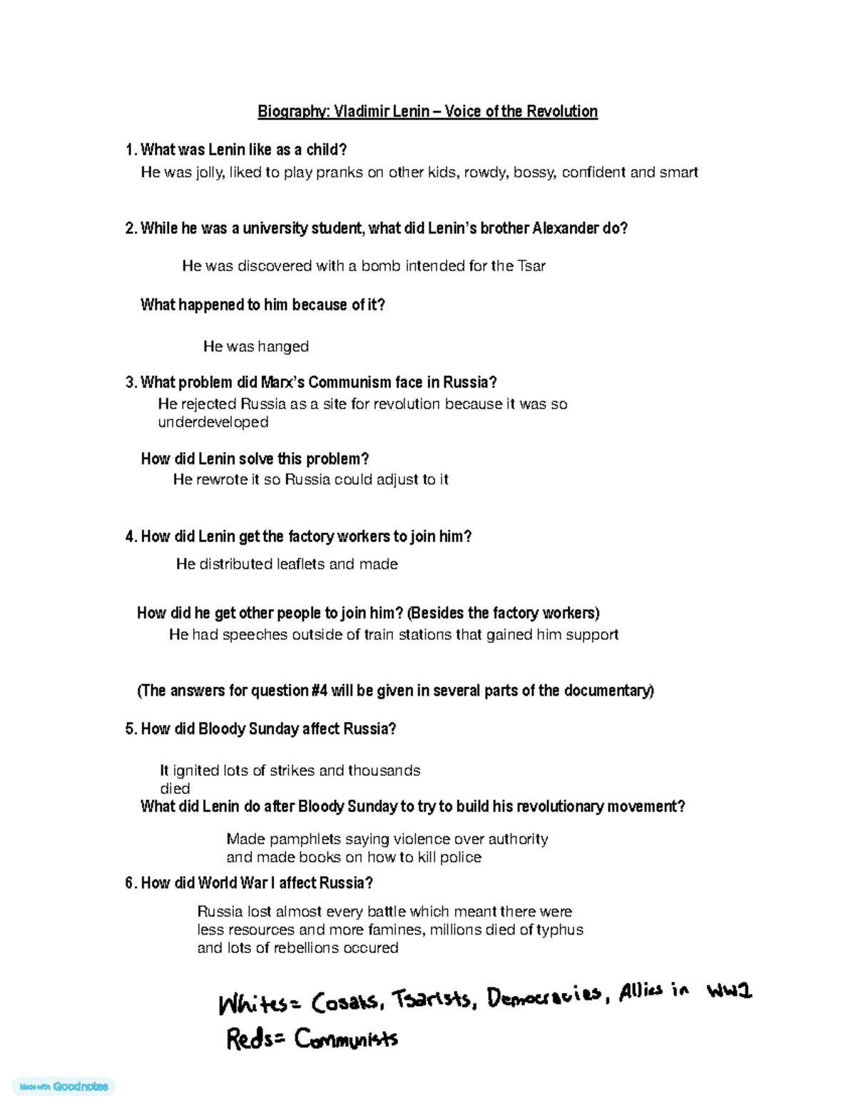 Lenin Biography Video Guide - Biography: Vladimir Lenin – Voice of the ...