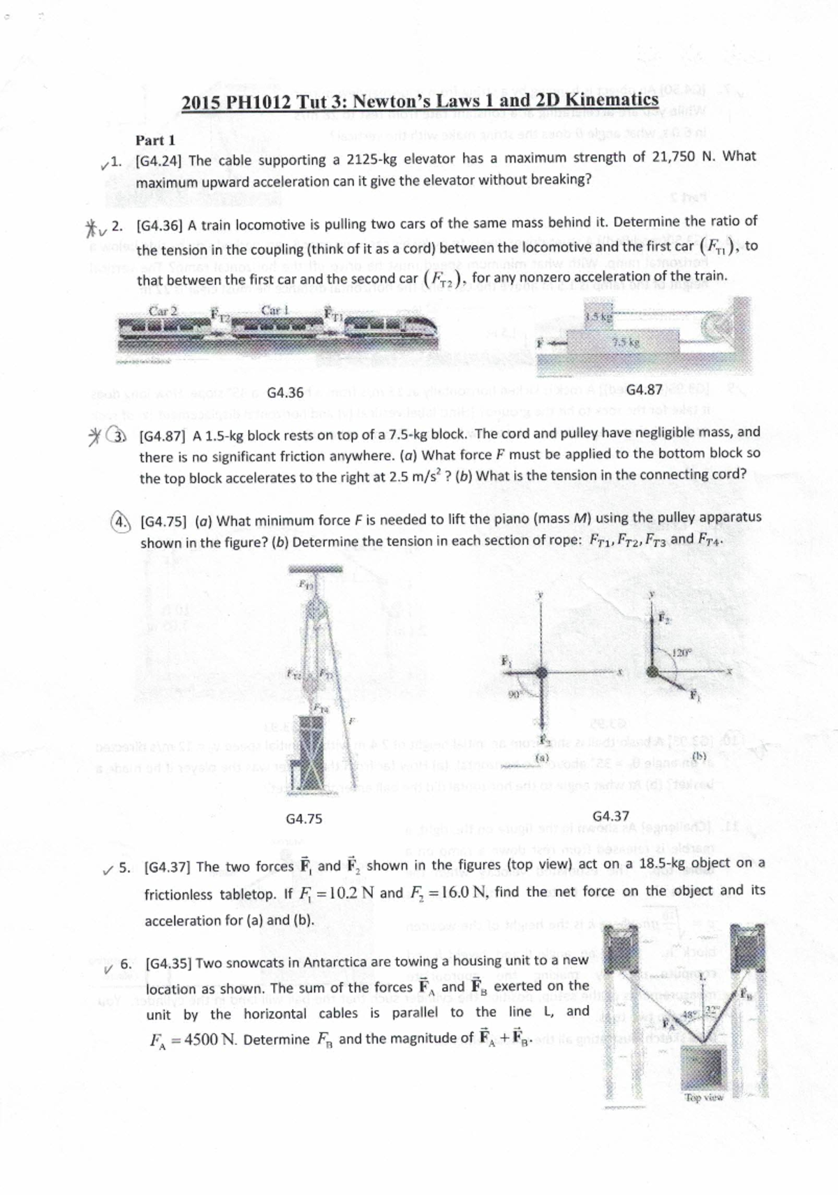 2015 ph1012 tutorial 3 solution - PH1012 - Studocu