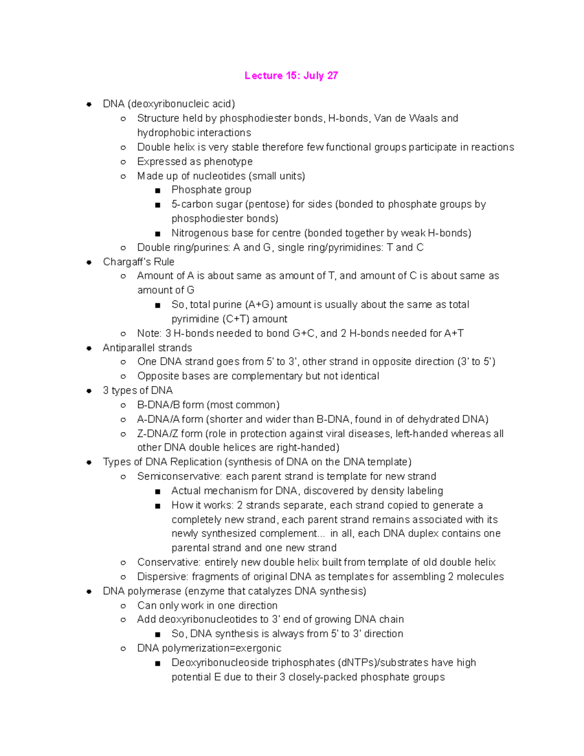 Bio II Unit 4 Notes - Teacher: Neerusha Baurhoo - 101-DCN-05 - John ...