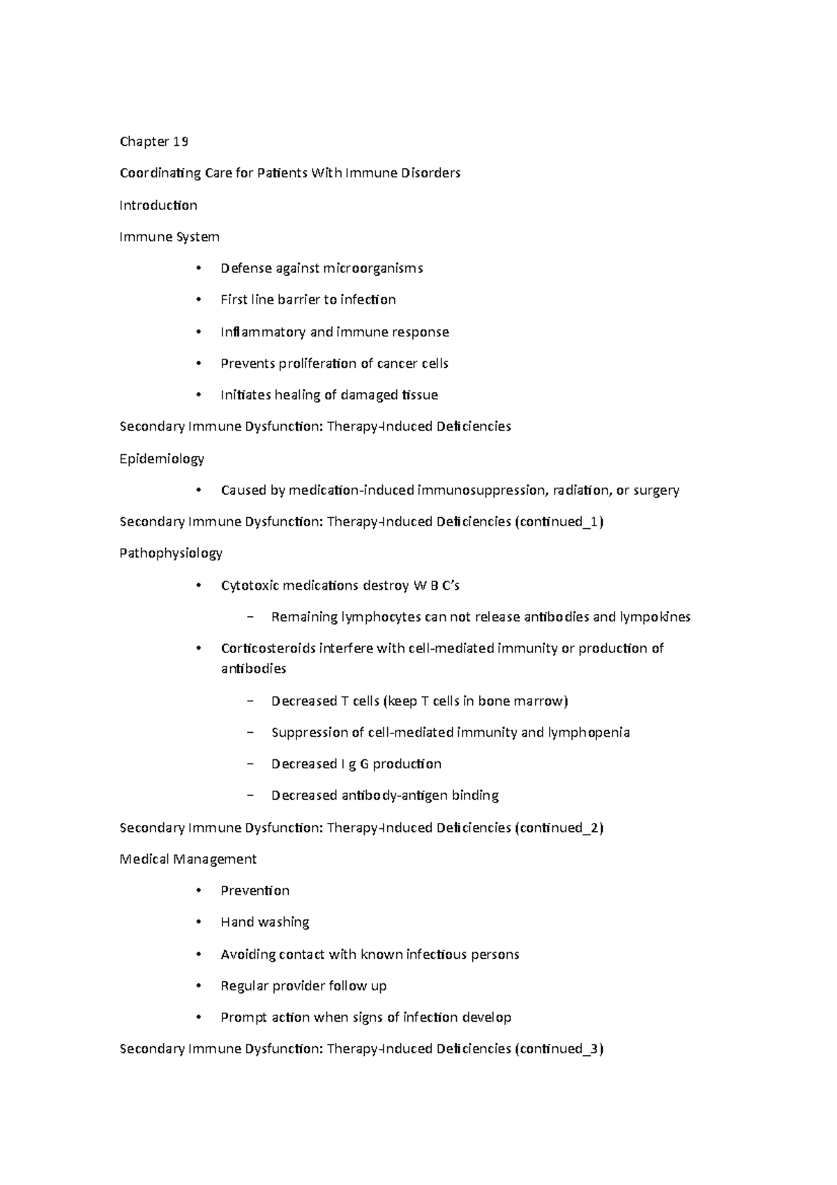 Care of patients with inmune disorders - Chapter 19 Coordinating Care ...