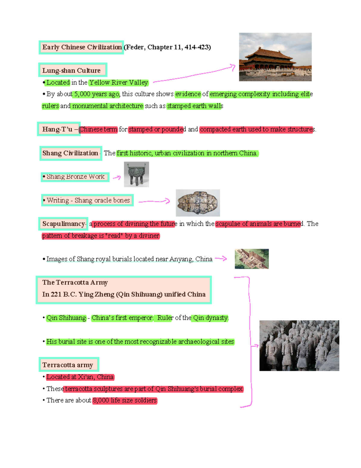 Lecture 28, November 23 - Early Chinese Civilization (Feder, Chapter 11 ...