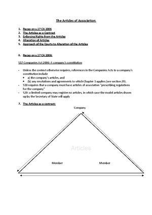 The Model Articles - The Model Articles: An overview the types of model ...