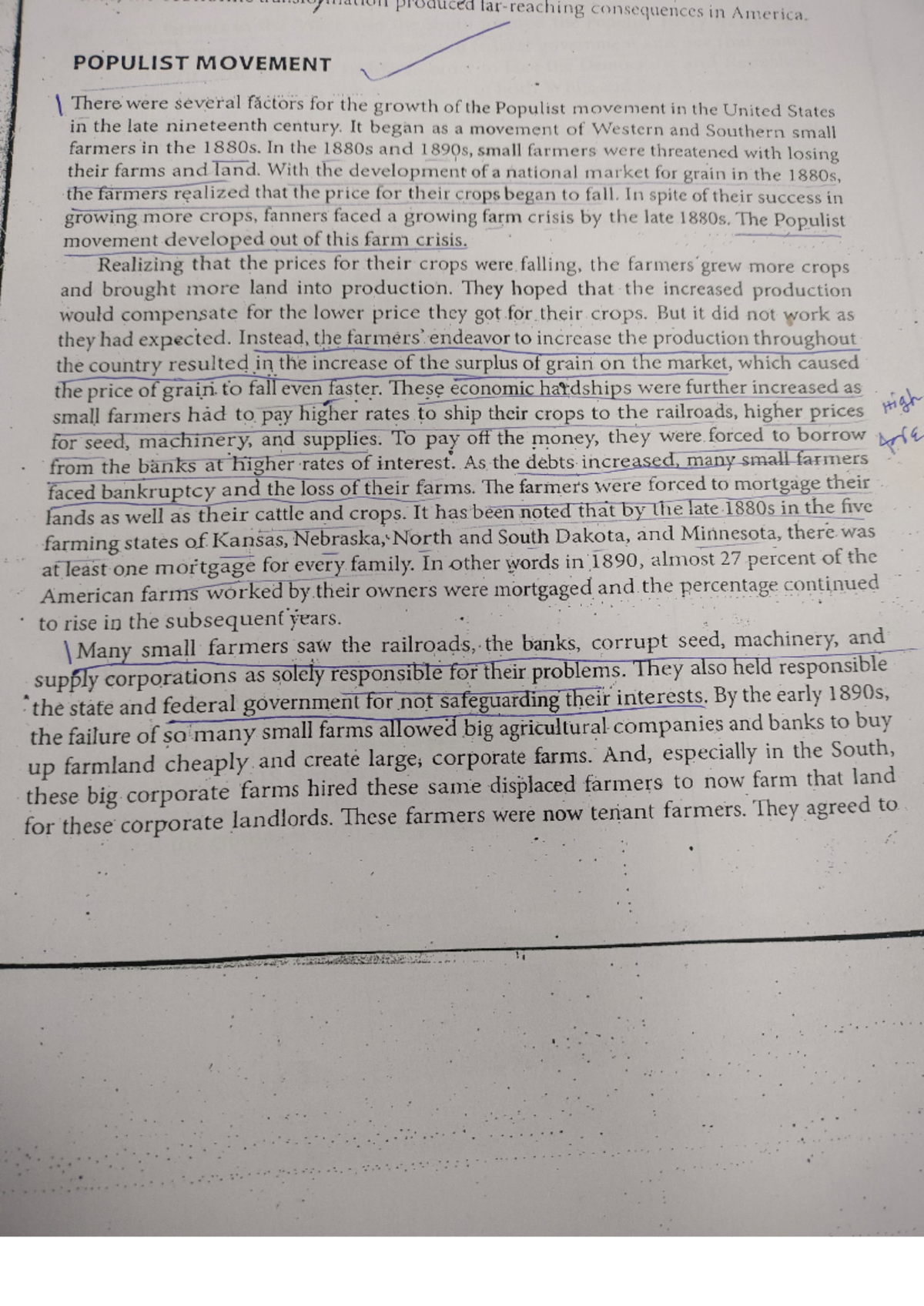 Populist Movement - for these corporate landlords. These farmers were ...