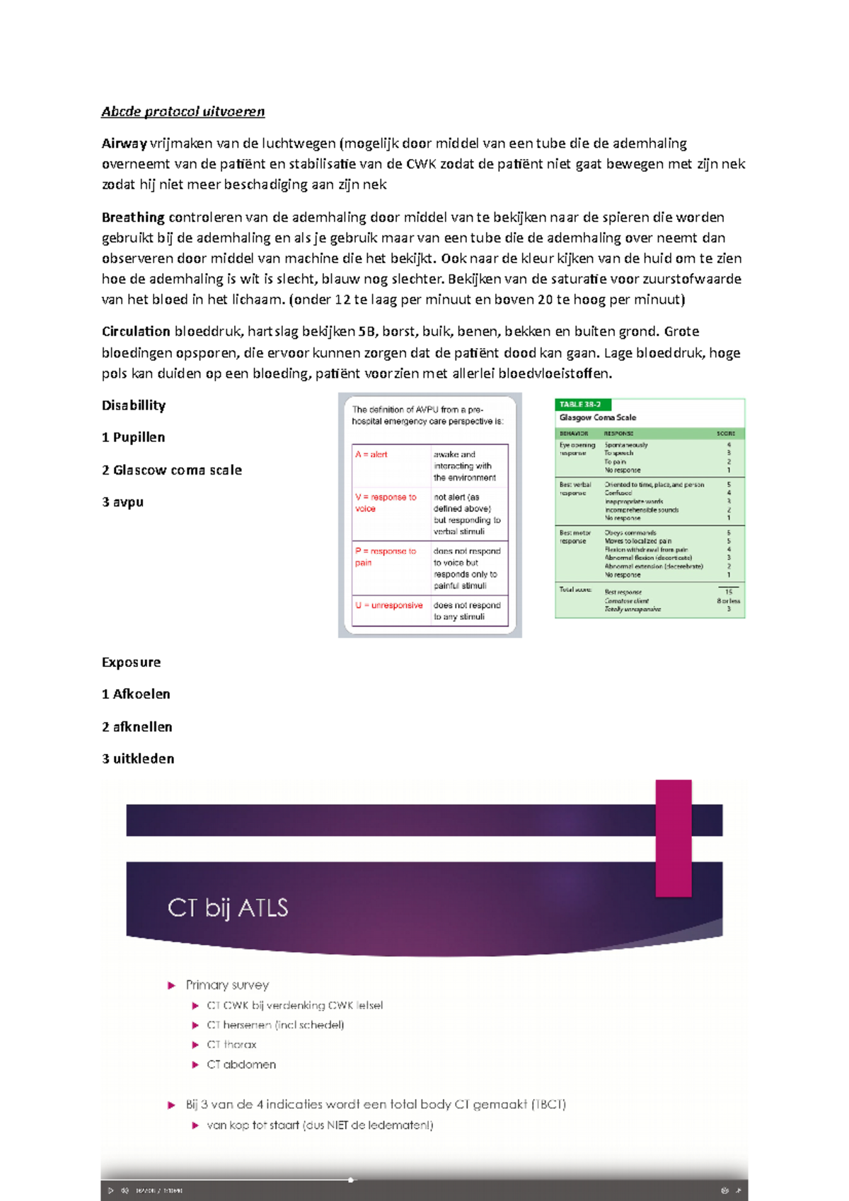 Abcde protocol uitvoeren - Abcde protocol uitvoeren Airway vrijmaken ...