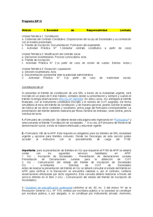 2° Parcial SIP IV - seminario de integracion practica 4 - UBP - Studocu